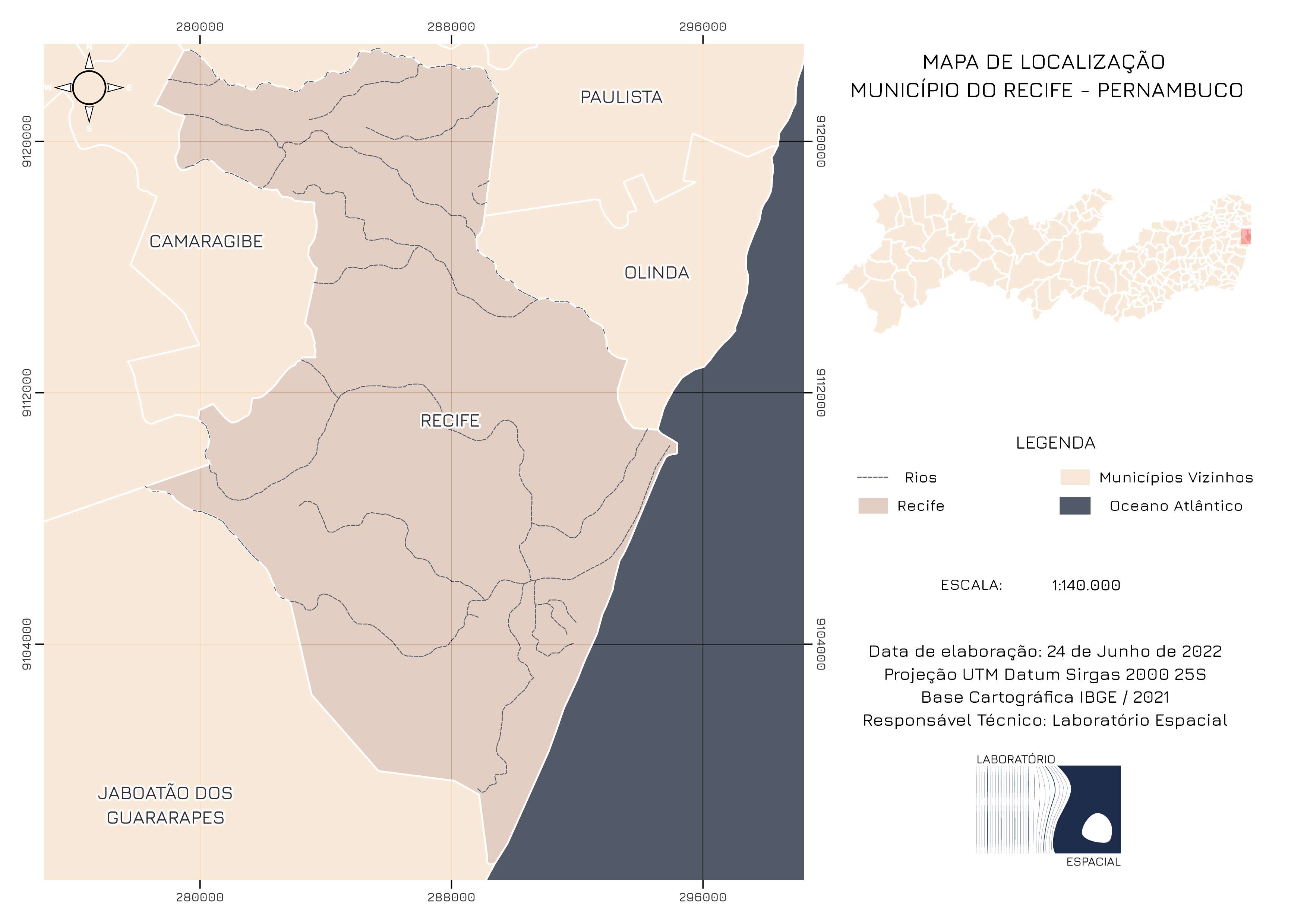 Recife - Location Map | Spatialnode