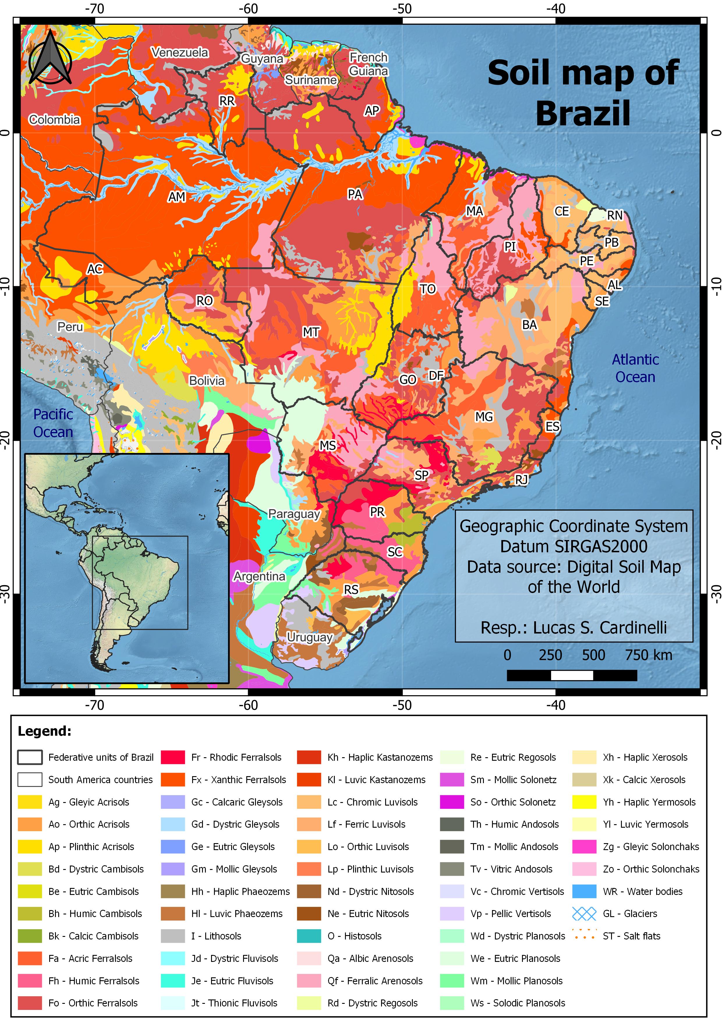 Mapa de Solos do Brasil | Spatialnode