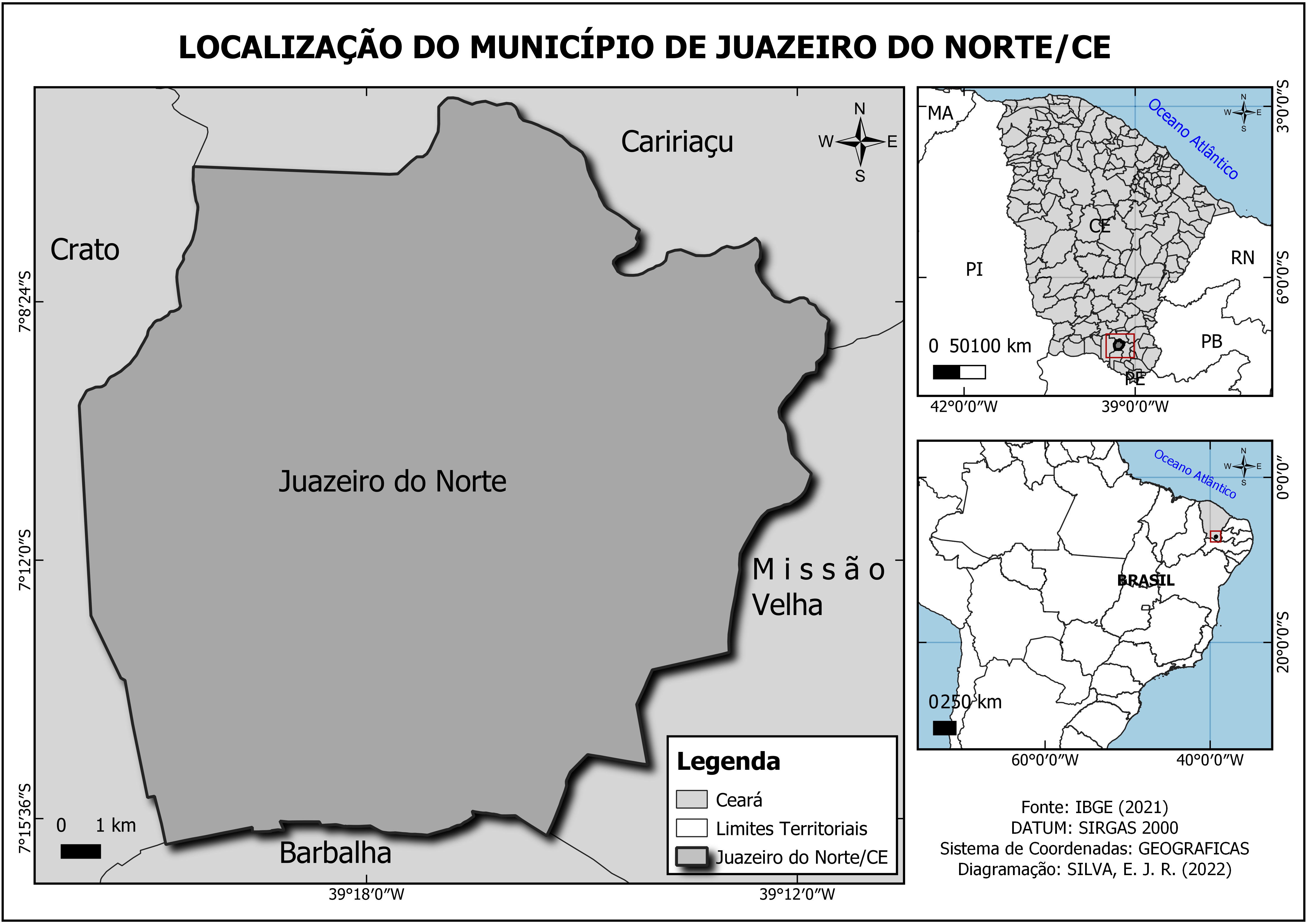 Mapa de Localização de Juazeiro do Norte | Spatialnode