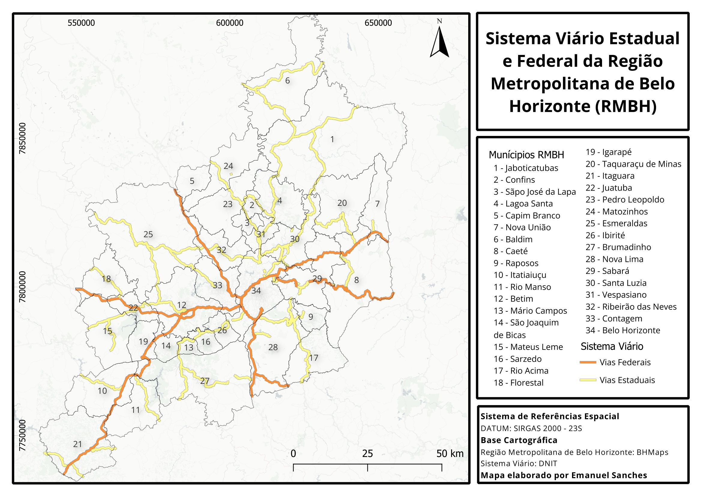 Sistema Viário RMBH | Spatialnode