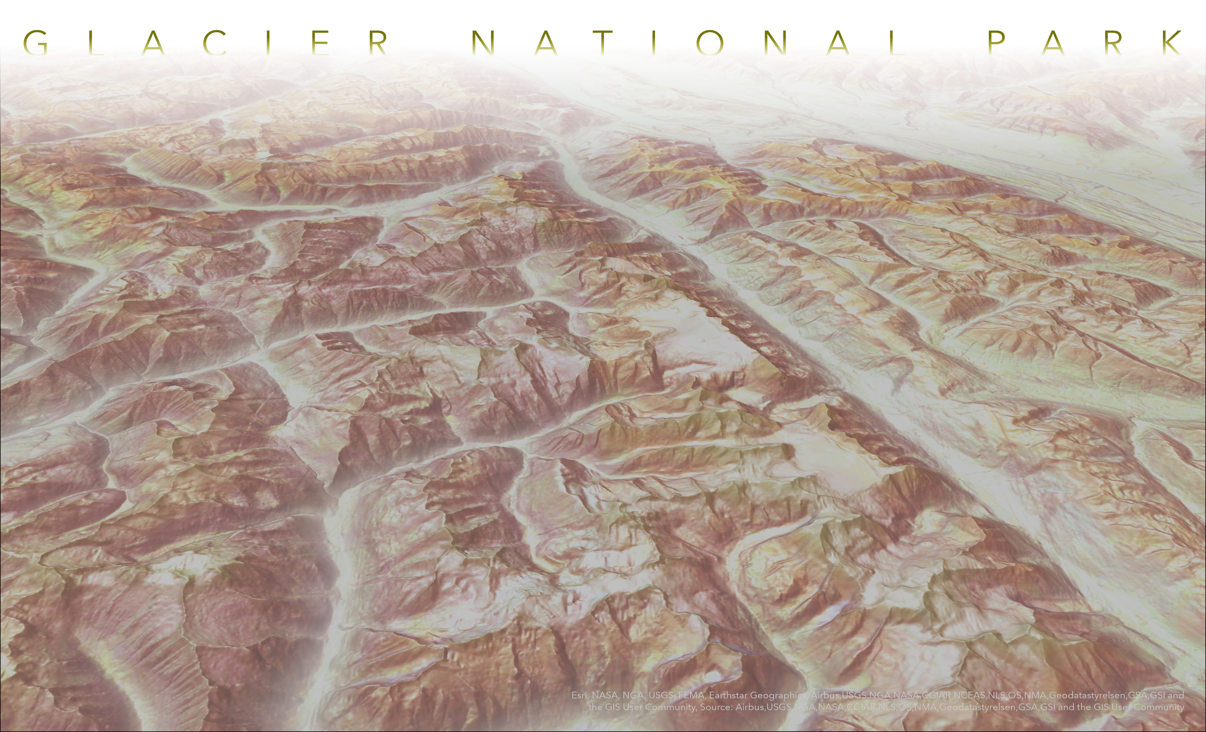 Glacier National Park - Map Poster | Spatialnode