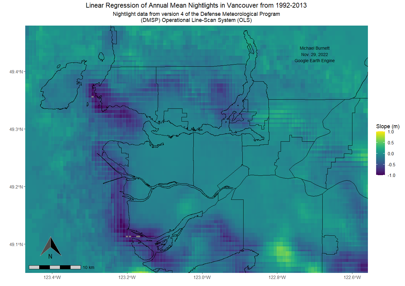 Vancouver Nightlights Linear Regression | Spatialnode