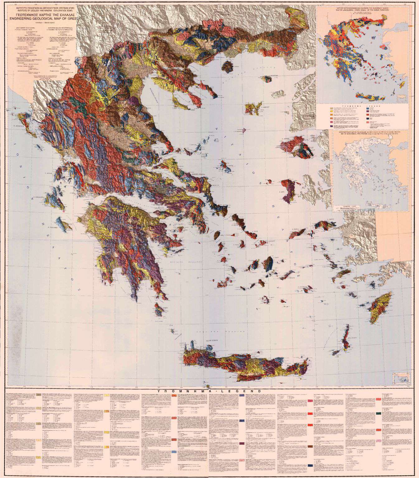 Geotechnical Map of Greece on SRTM DEM | Spatialnode