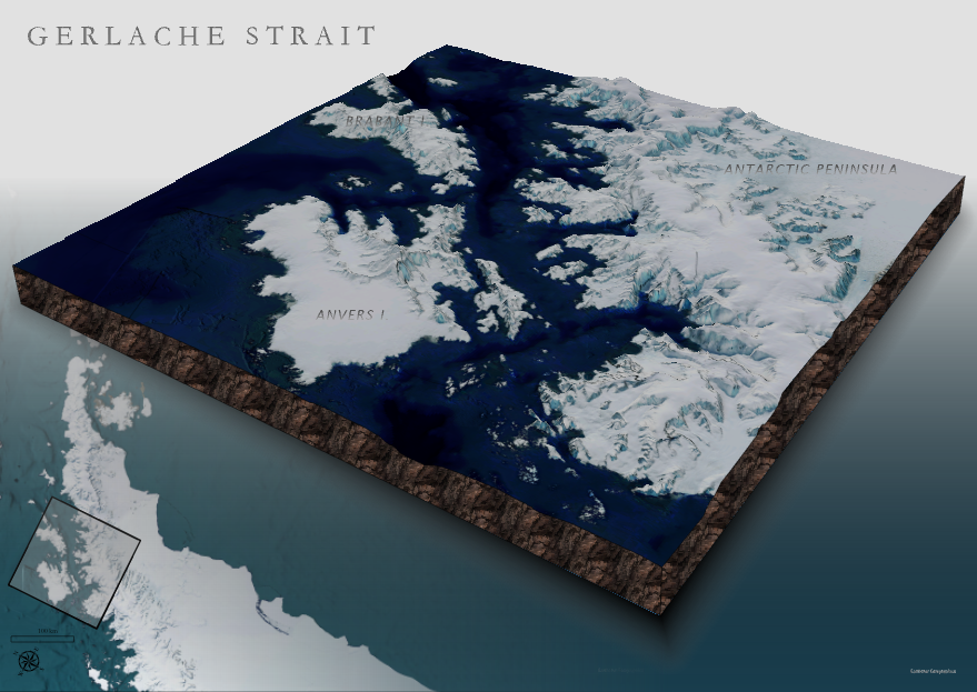 3D Diorama of Gerlache Strait | Spatialnode