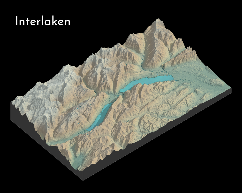 Interlaken with RayShader | Spatialnode Interlaken with RayShader | Spatialnode