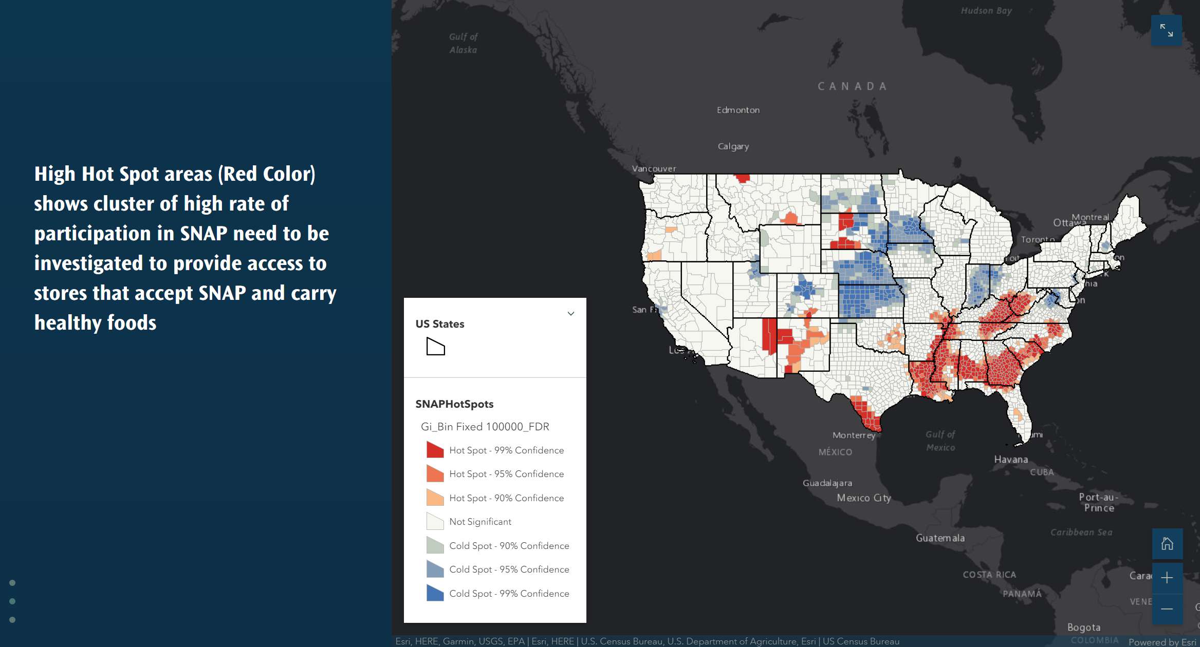 Distribution of SNAP Rate across US | Spatialnode