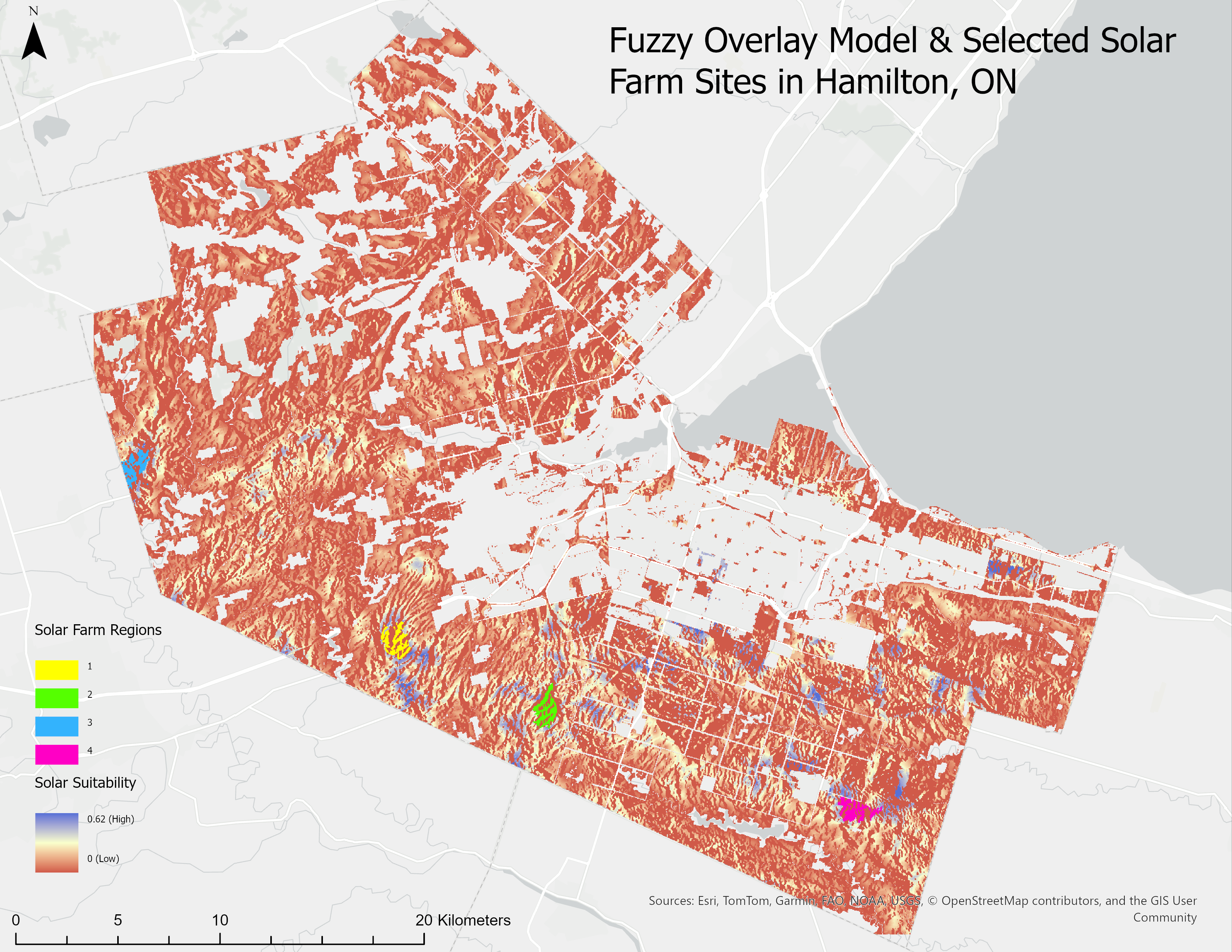 Solar Farm Suitability - Fuzzy Overlay | Spatialnode