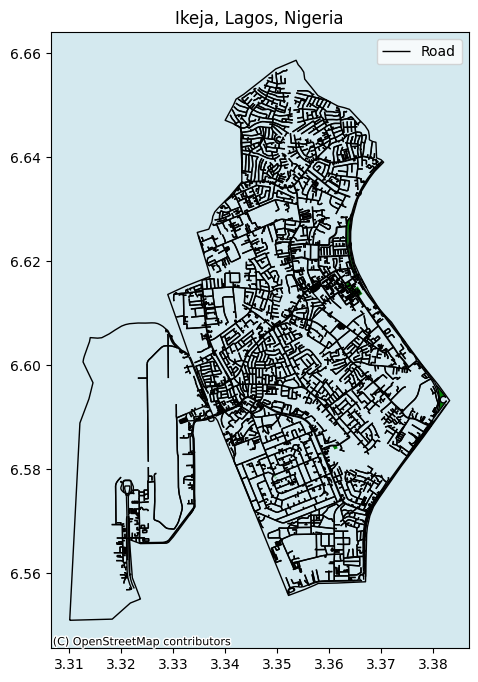 Road Network of Ikeja, Lagos, Nigeria | Spatialnode