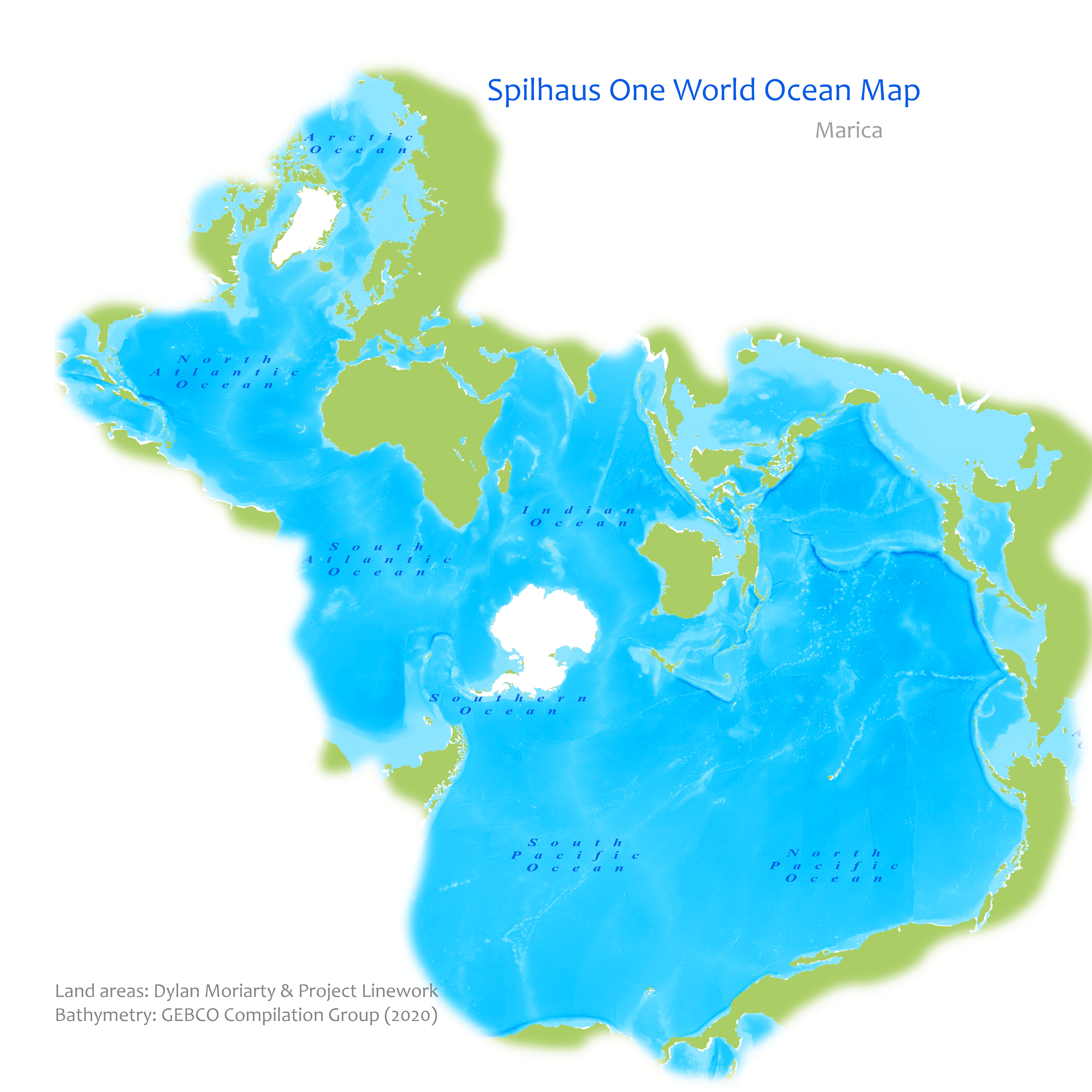 Oceans Map | Spatialnode