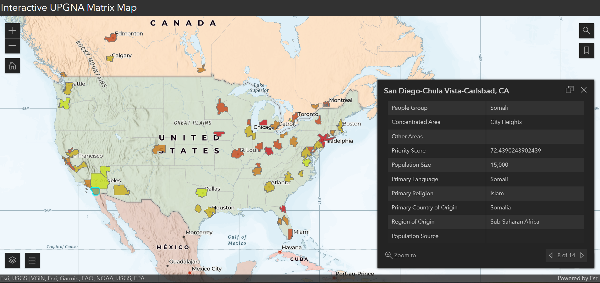Interactive UPGNA Matrix Map | Spatialnode