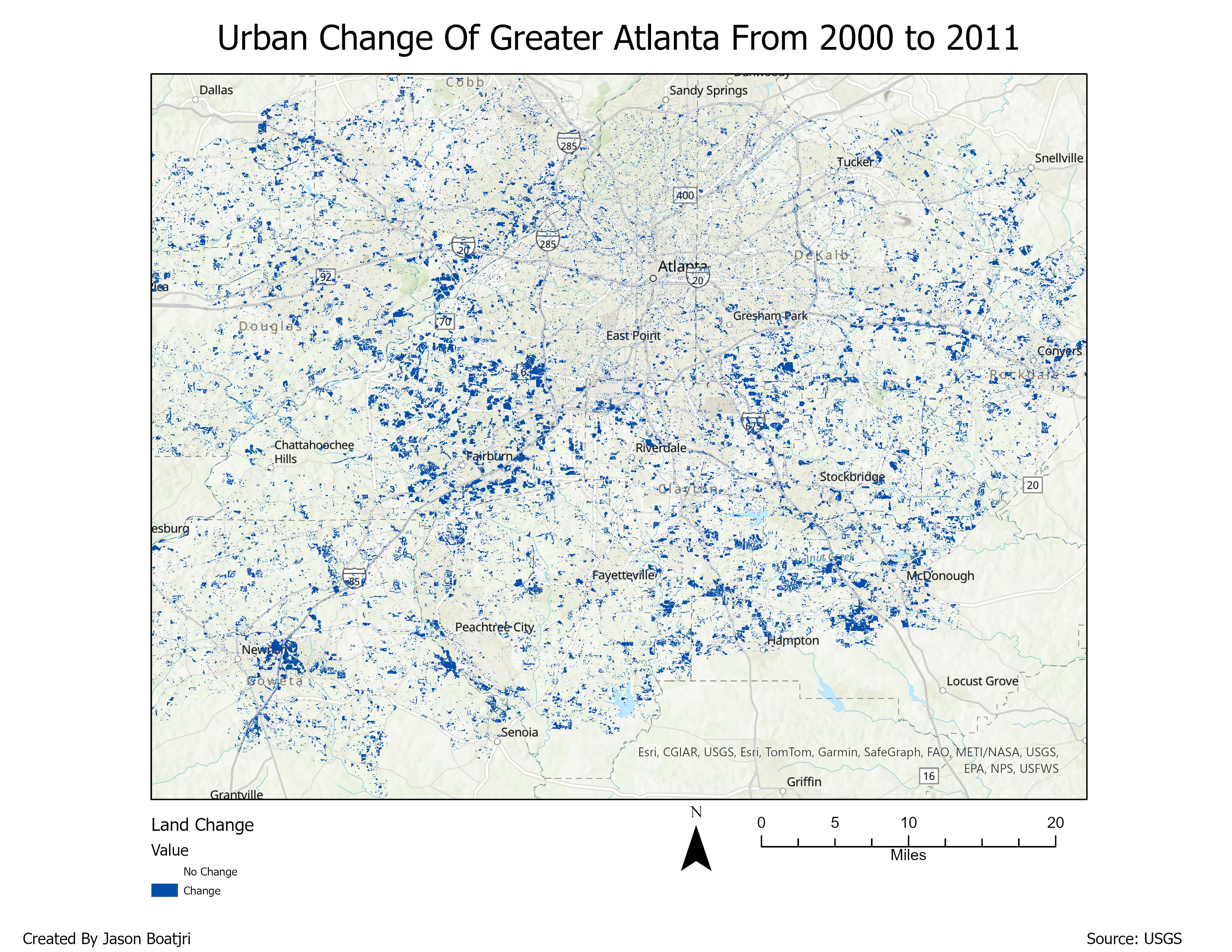 Urban Change of Greater Atlanta | Spatialnode