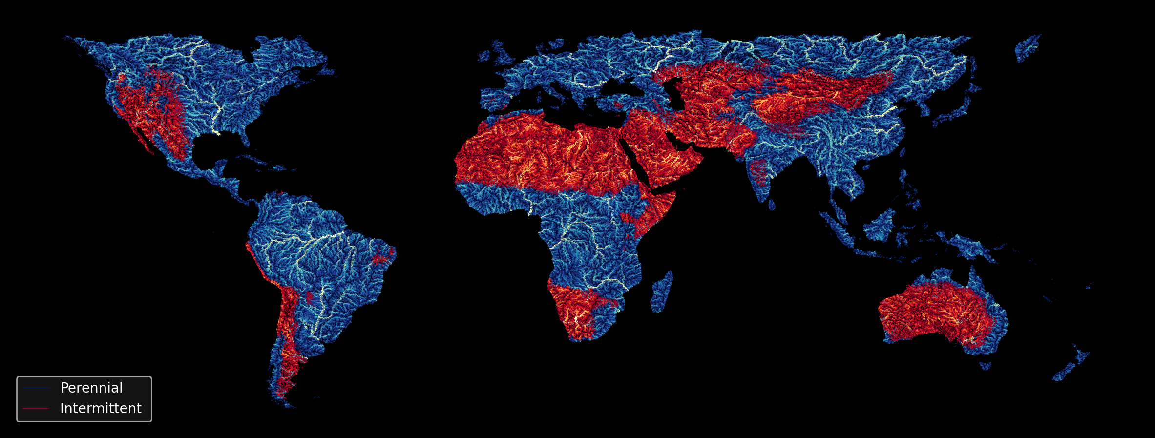 Stream/ Drainage network of the World. | Spatialnode