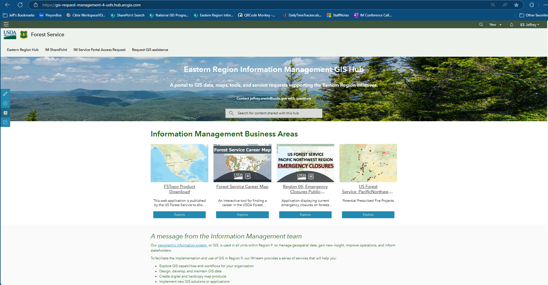 AGOL - ArcGIS HUB for USFS Region 9 | Spatialnode