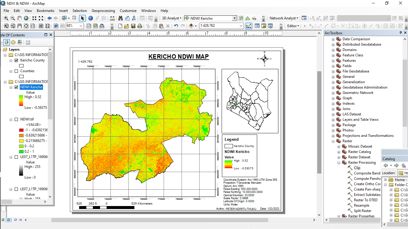 Kericho NDWI Map | Spatialnode