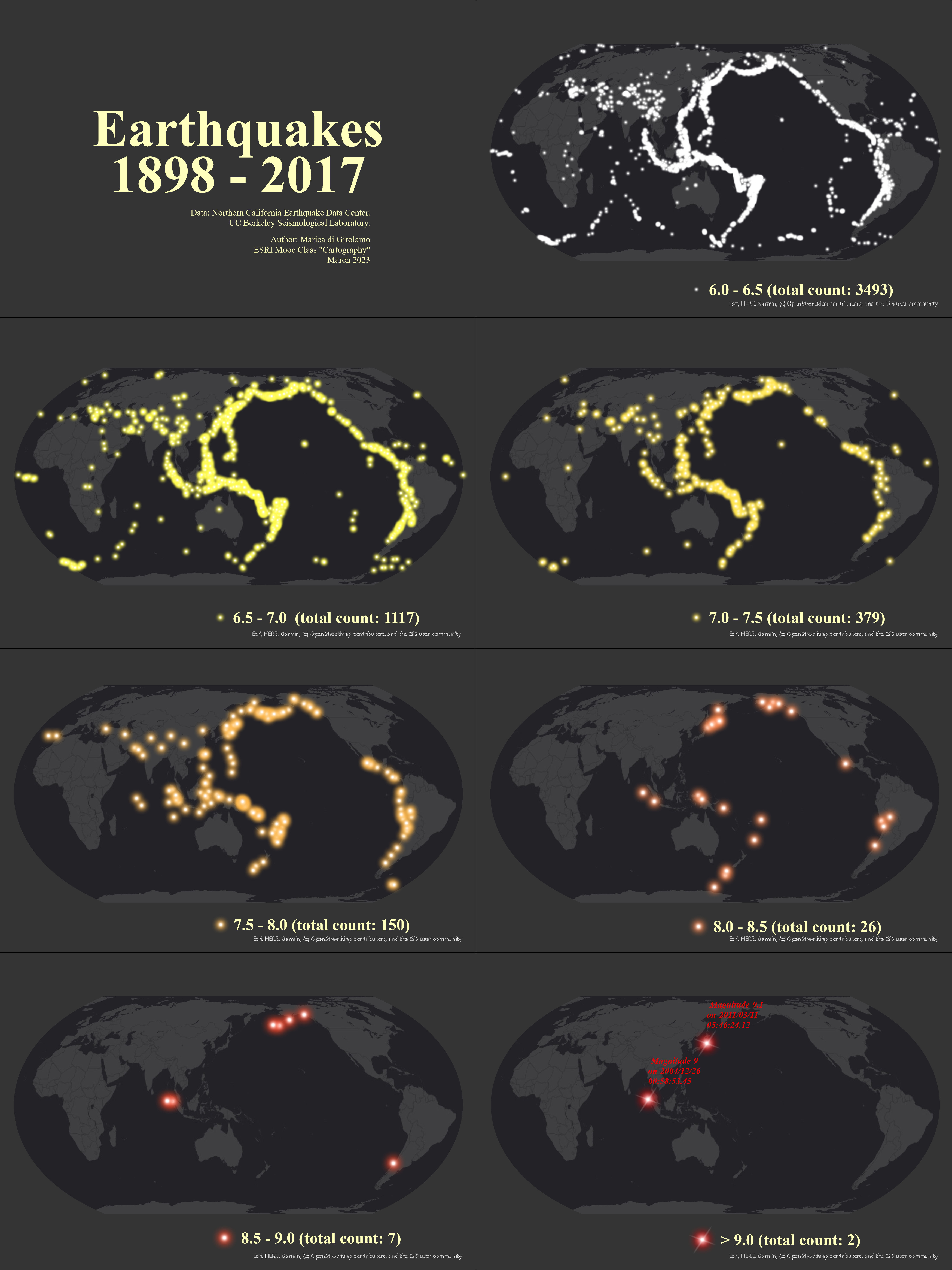 Earthquakes 1898 - 2017 | Spatialnode
