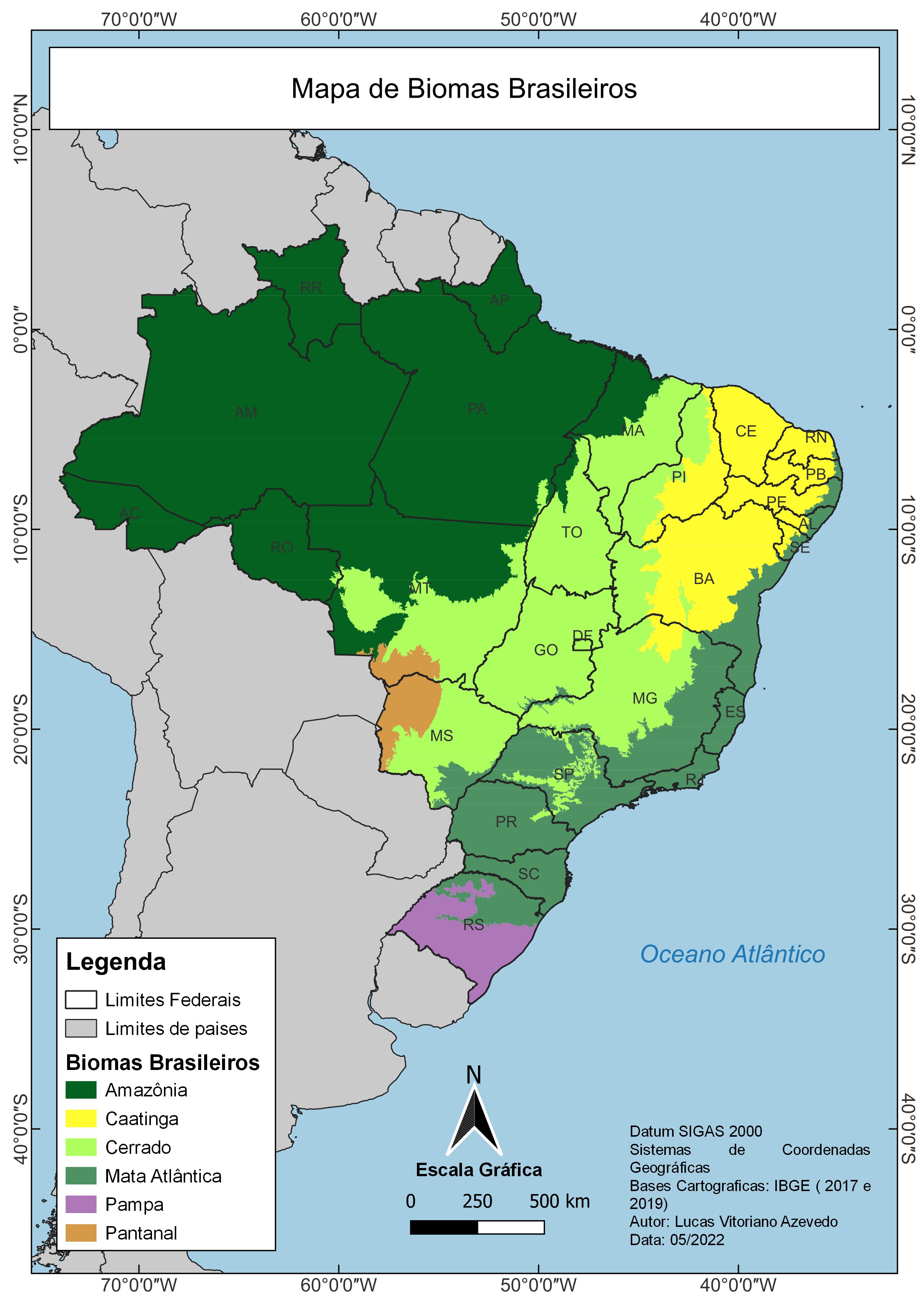 Mapa de Biomas Brasileiro | Spatialnode