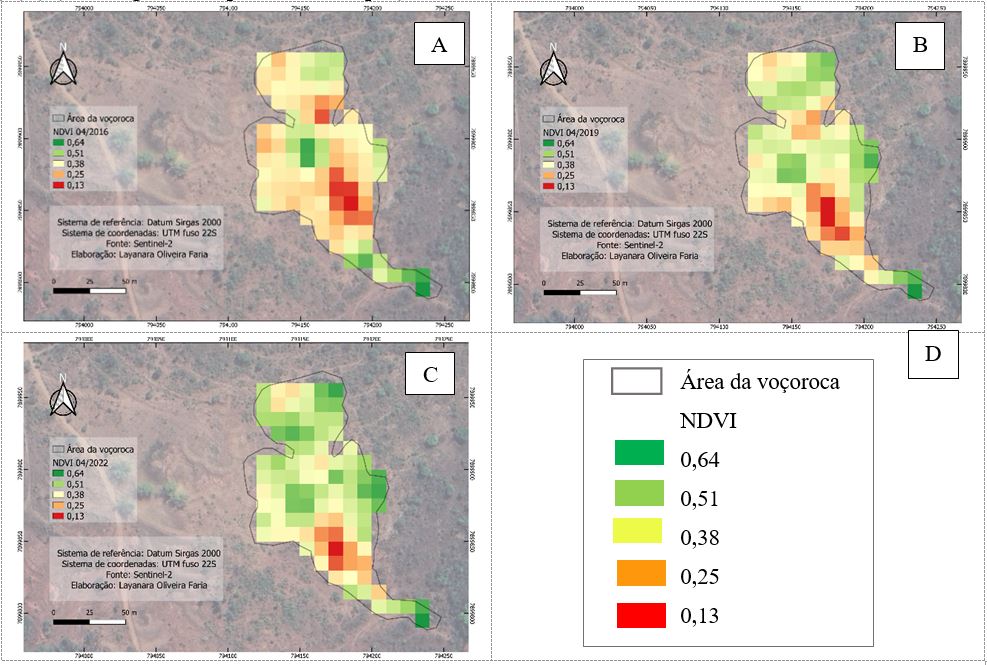 Mapa de NDVI de área erodida | Spatialnode