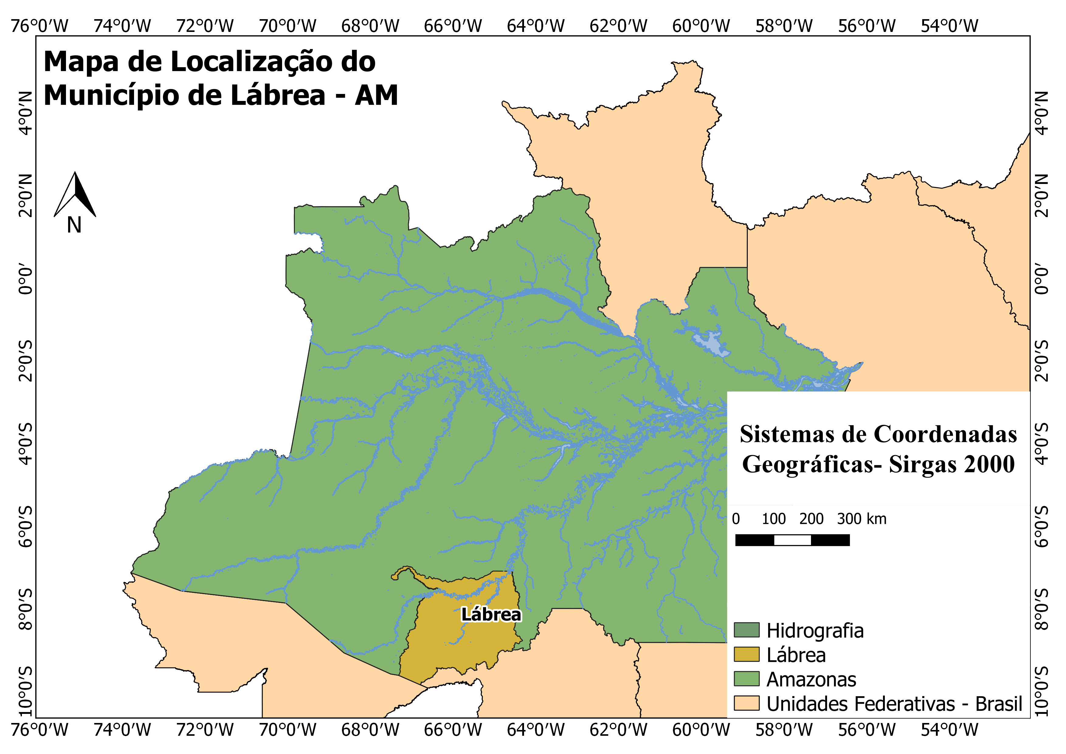 Mapa de Localização de Lábrea-AM | Spatialnode