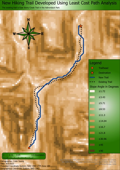 Least Cost Path Hiking Trail Improvement | Spatialnode