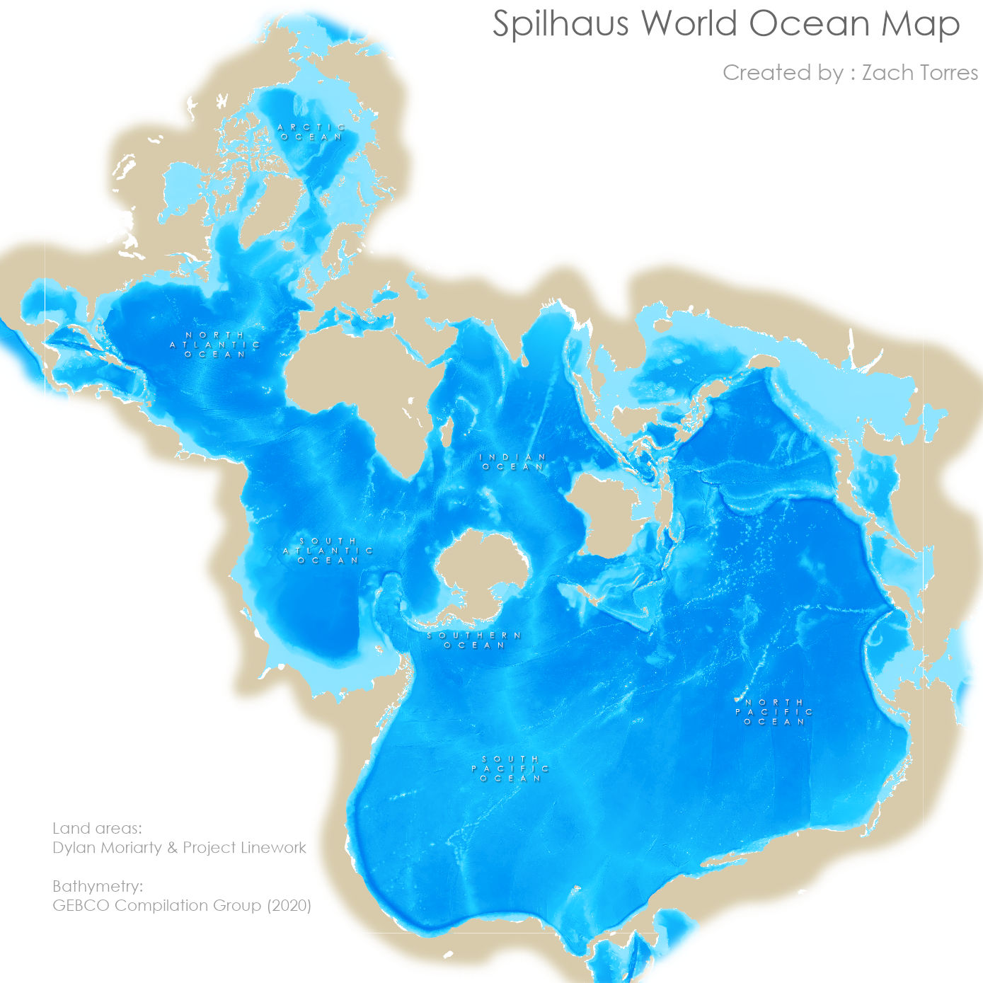 Spilhaus World Ocean Map | Spatialnode