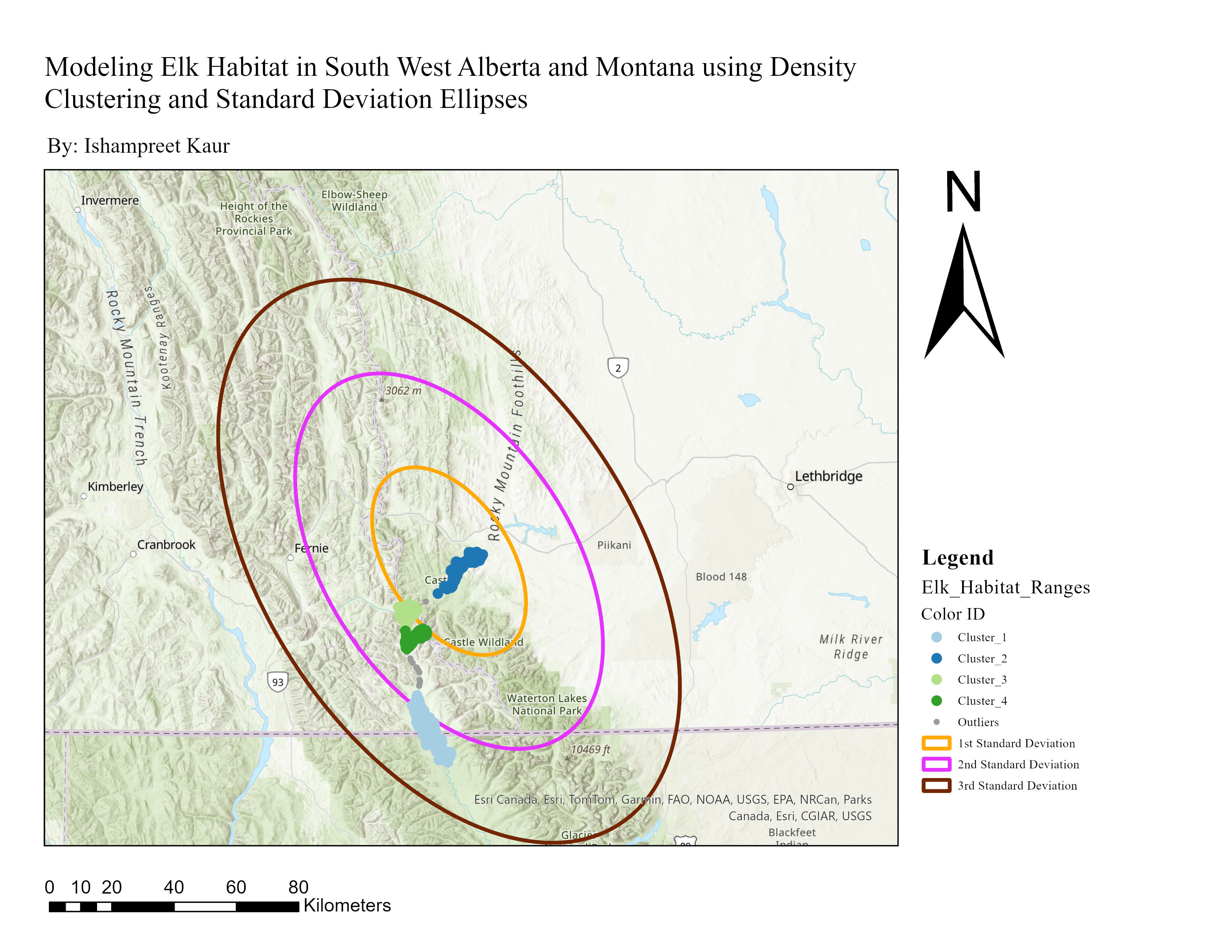 Elk Habitats: South Alberta and Montana | Spatialnode