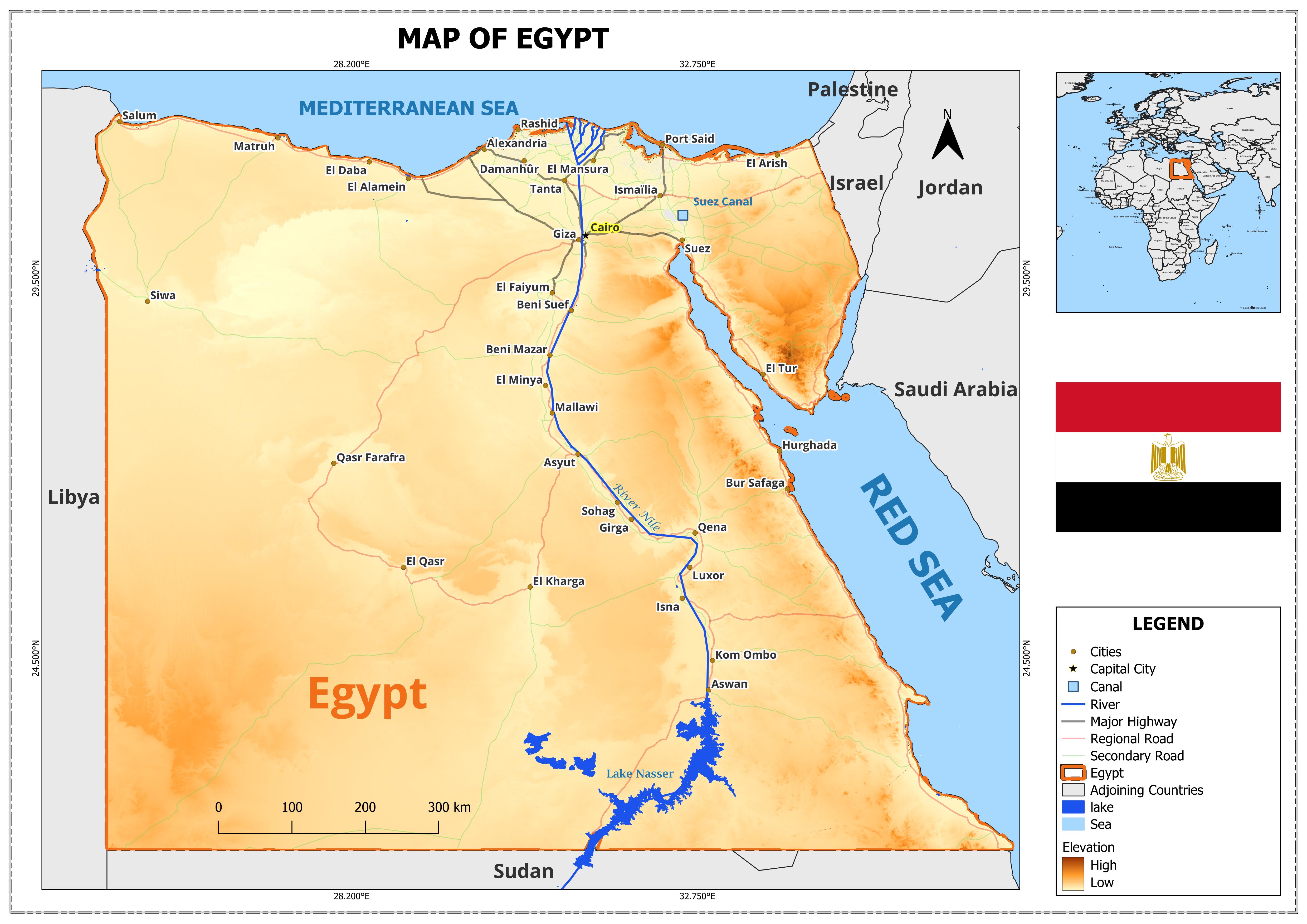 MAP OF EGYPT | Spatialnode