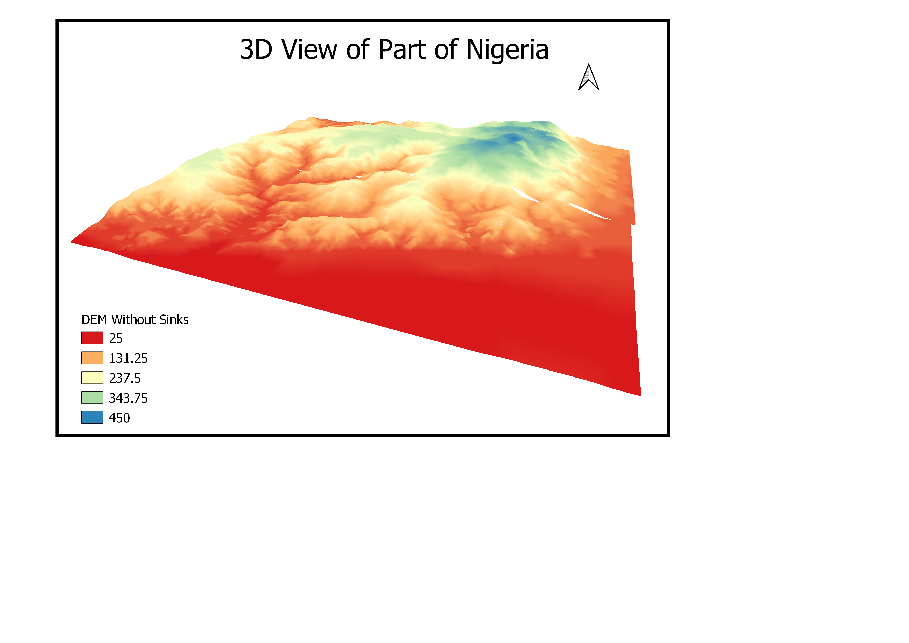 3D model of part of Nigeria | Spatialnode