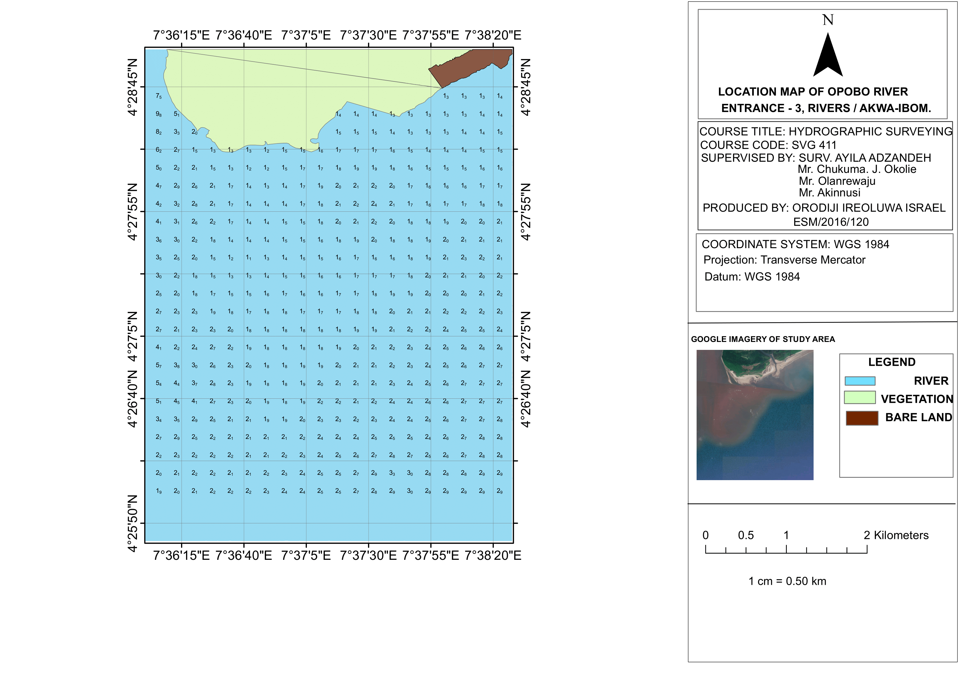 PRODUCTION OF A BATHYMETRIC CHART | Spatialnode