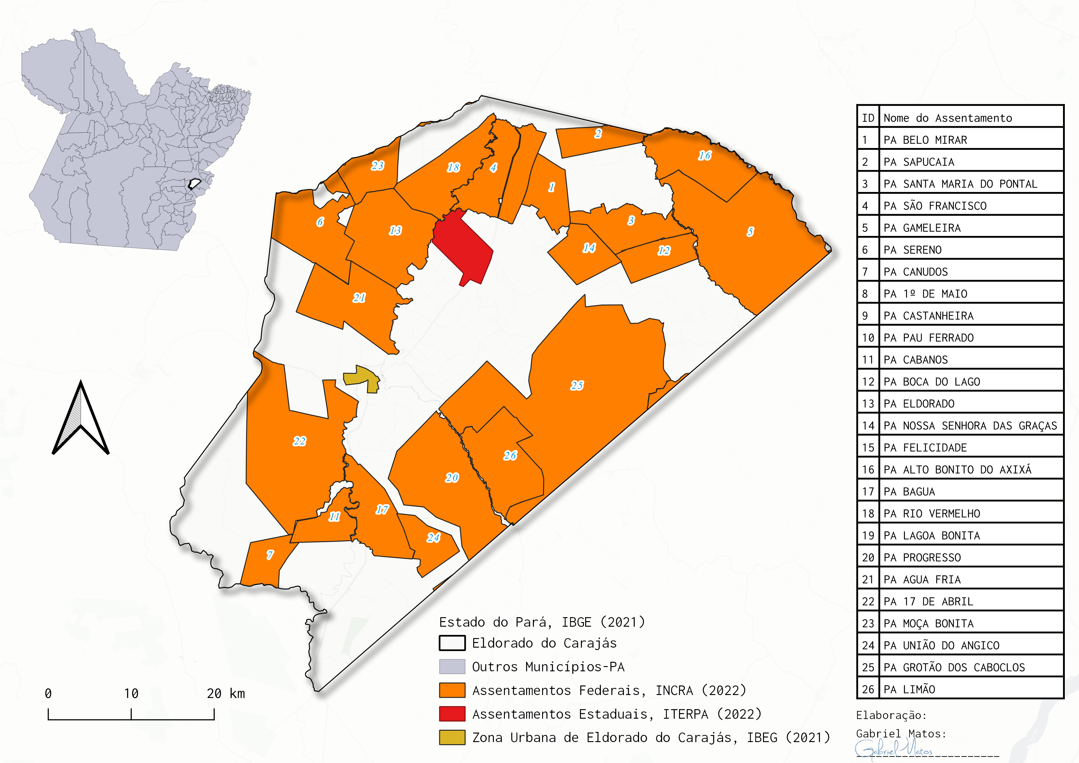 Mapa Temático - Assentamentos | Spatialnode