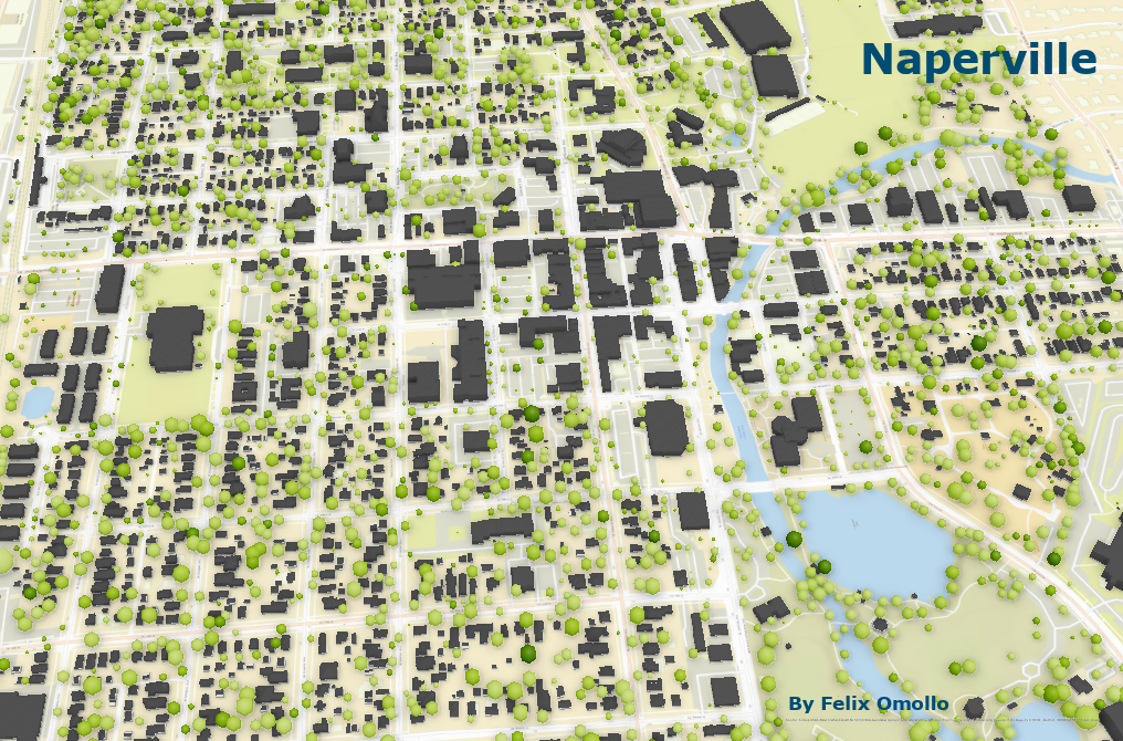 3D Map of Naperville | Spatialnode