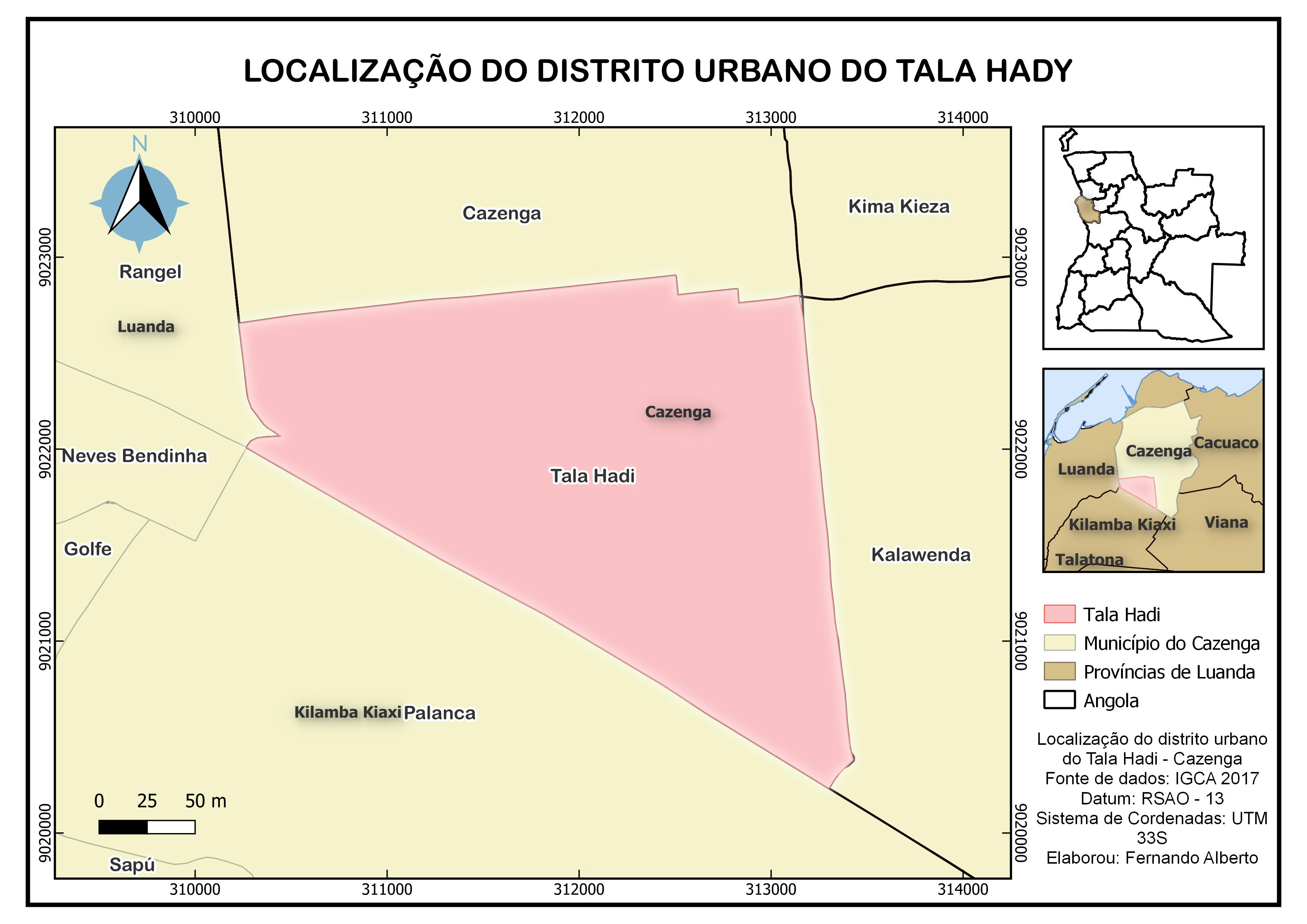 Mapa de Localização Tala Hady | Spatialnode