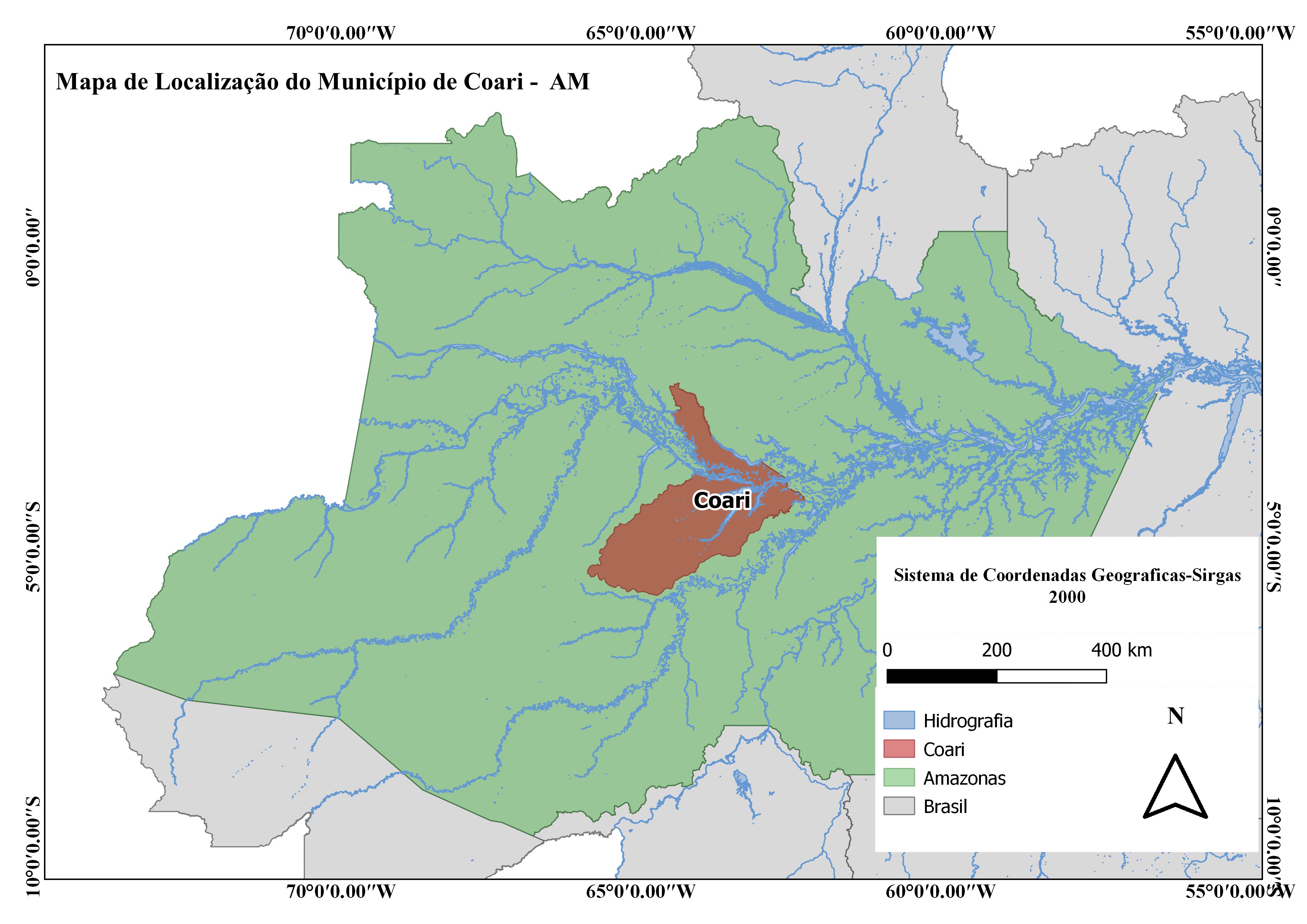 Localização do Município de Coari-AM | Spatialnode