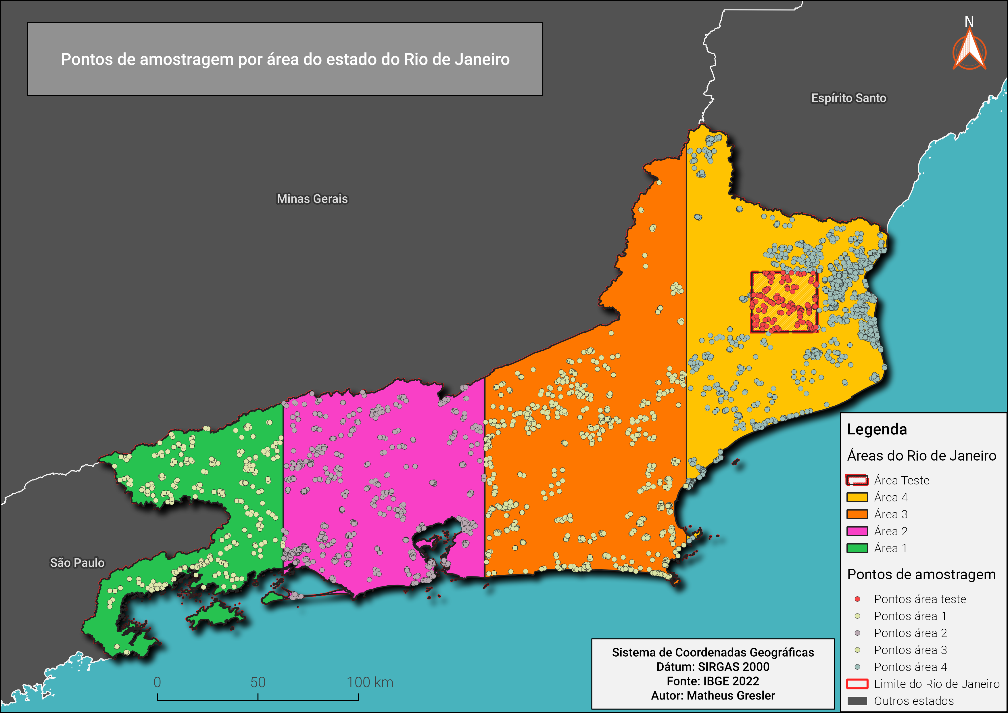 Pontos de amostragem - Rio de Janeiro | Spatialnode