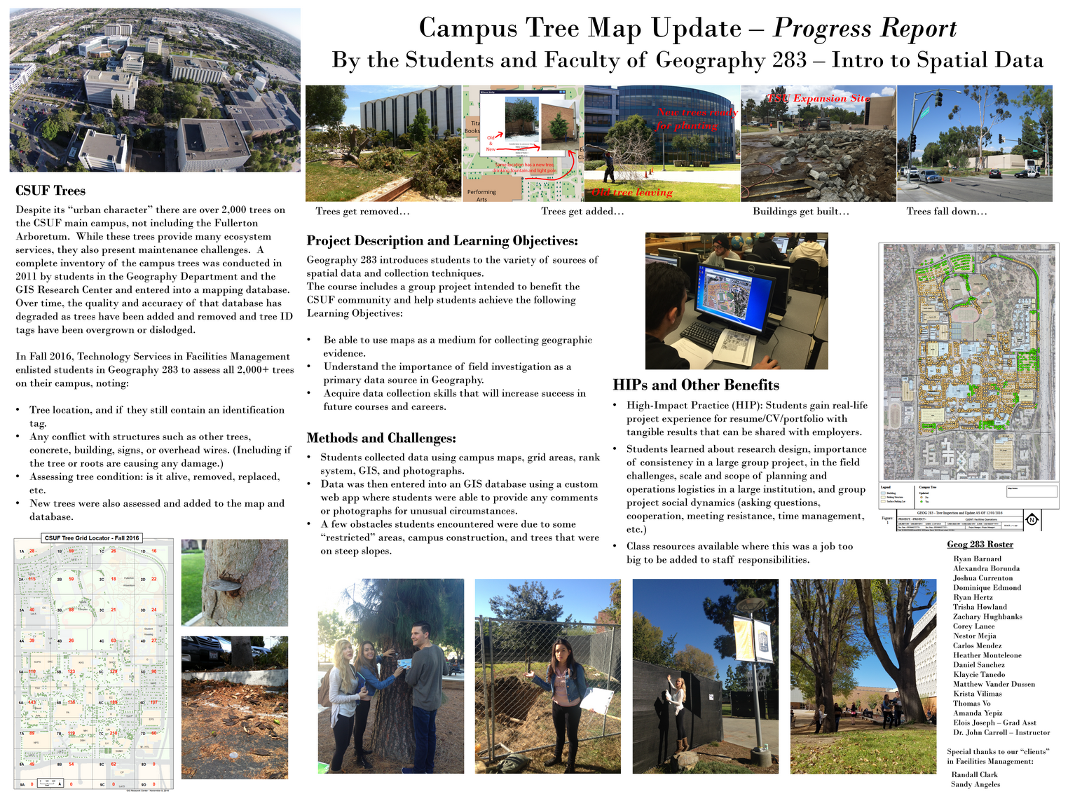 CSUF Campus Tree Map (Fall 2016) | Spatialnode