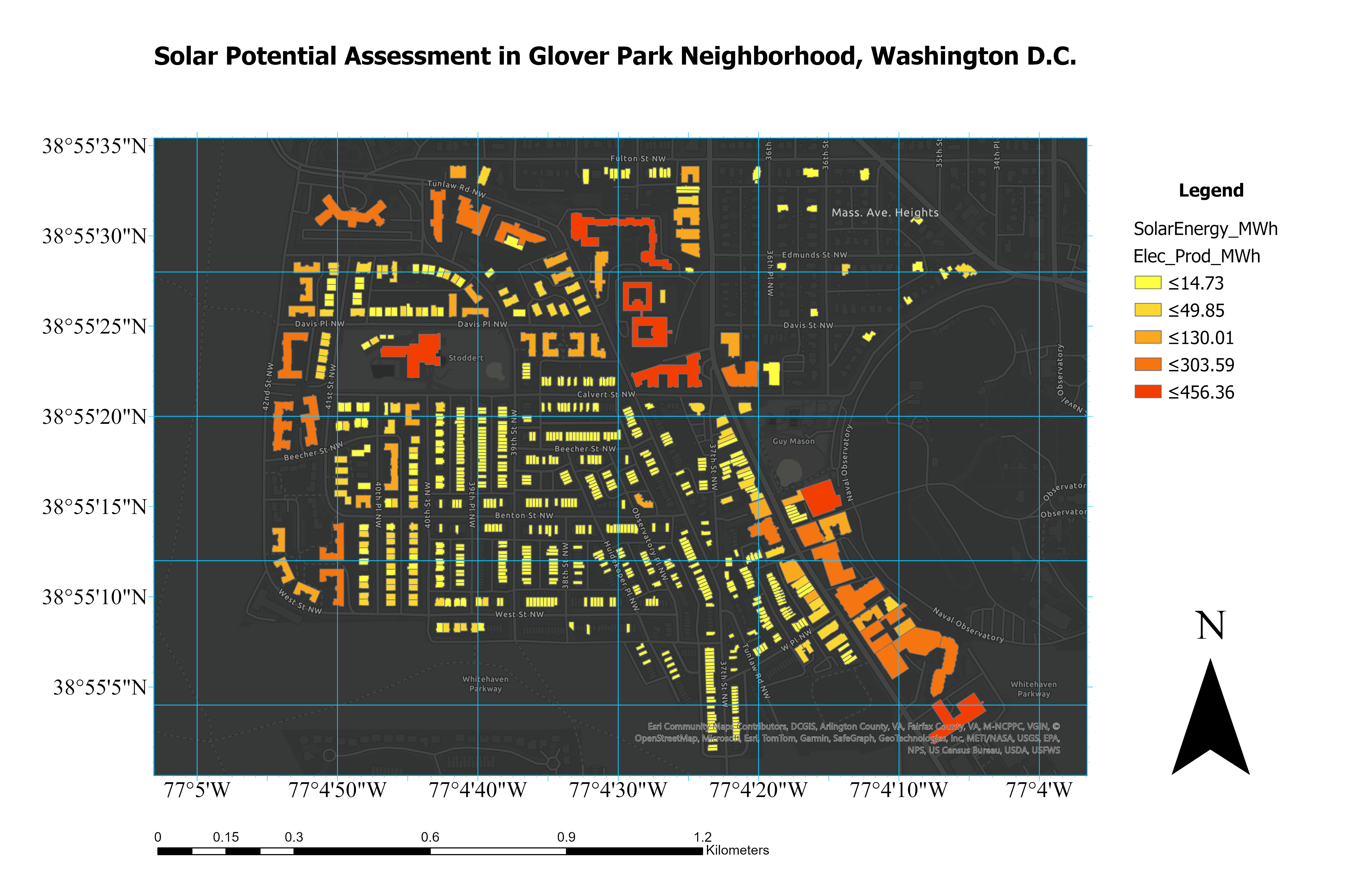 Solar Energy Assessment in Washington DC | Spatialnode