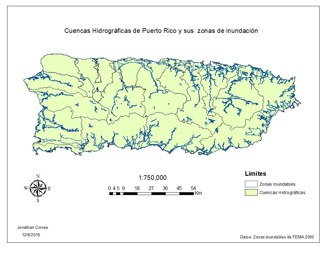 Hydrographic basins of Puerto Rico | Spatialnode