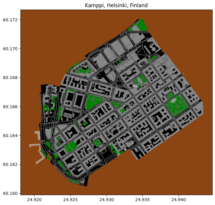 Map of Kamppi, Helsinki, Finland | Spatialnode