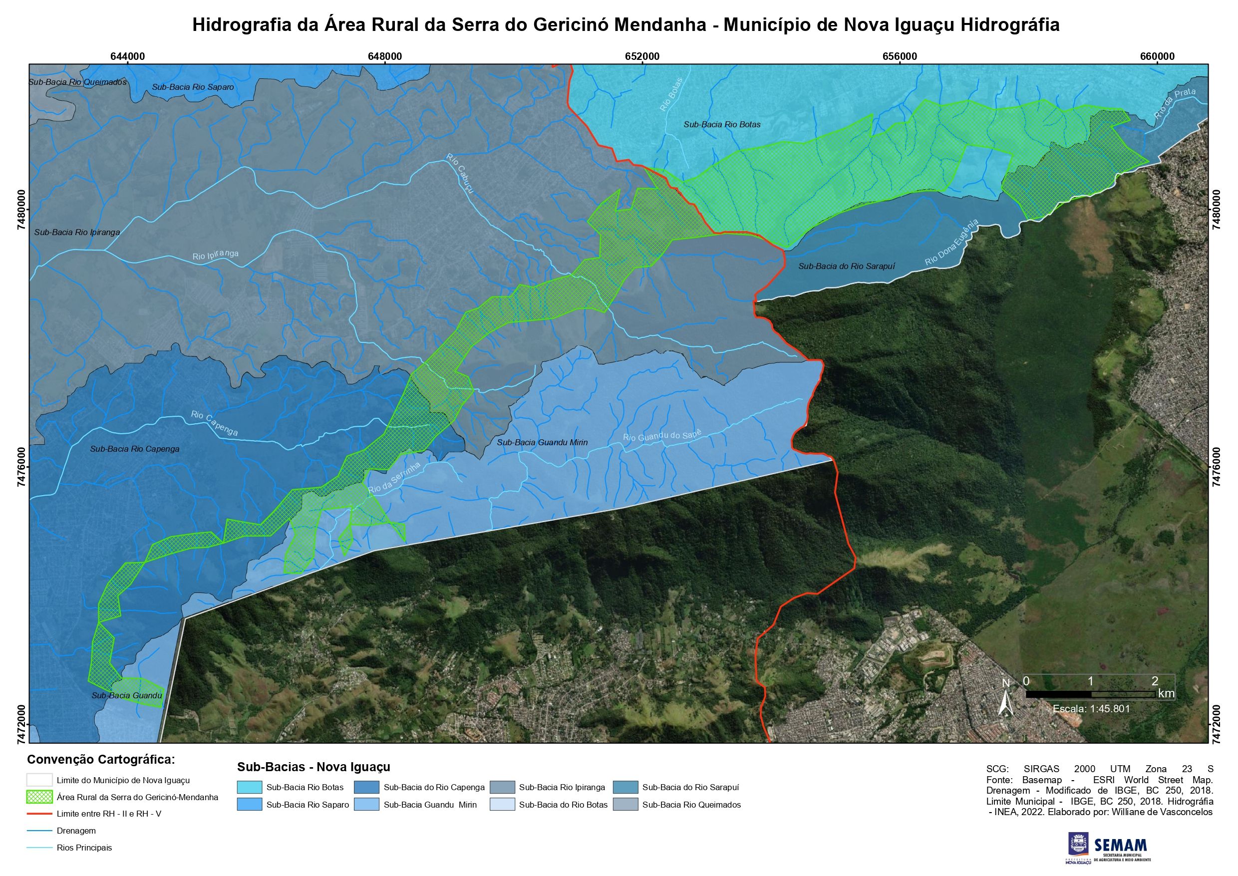 Hidrografia da AR da Serra do Gericinó M | Spatialnode