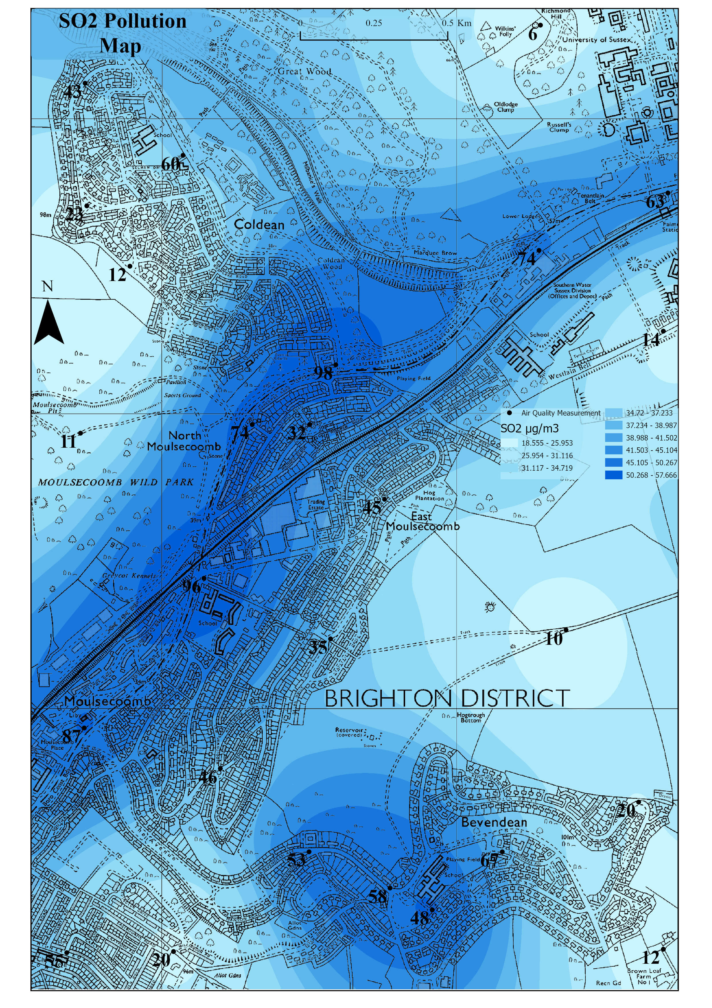 Interpolating Sulfer Dioxide Data | Spatialnode