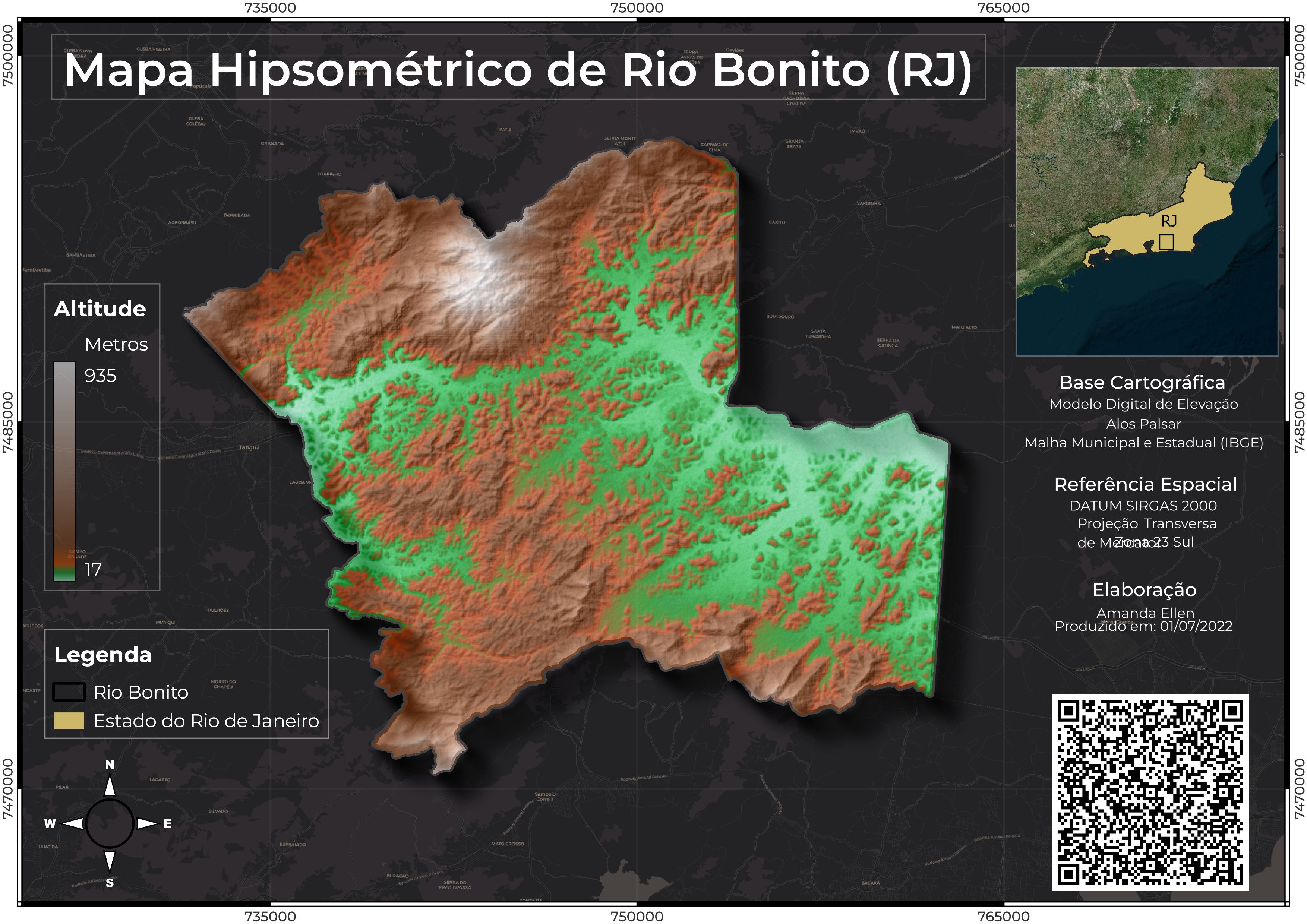 Mapa Hipsométrico | Spatialnode