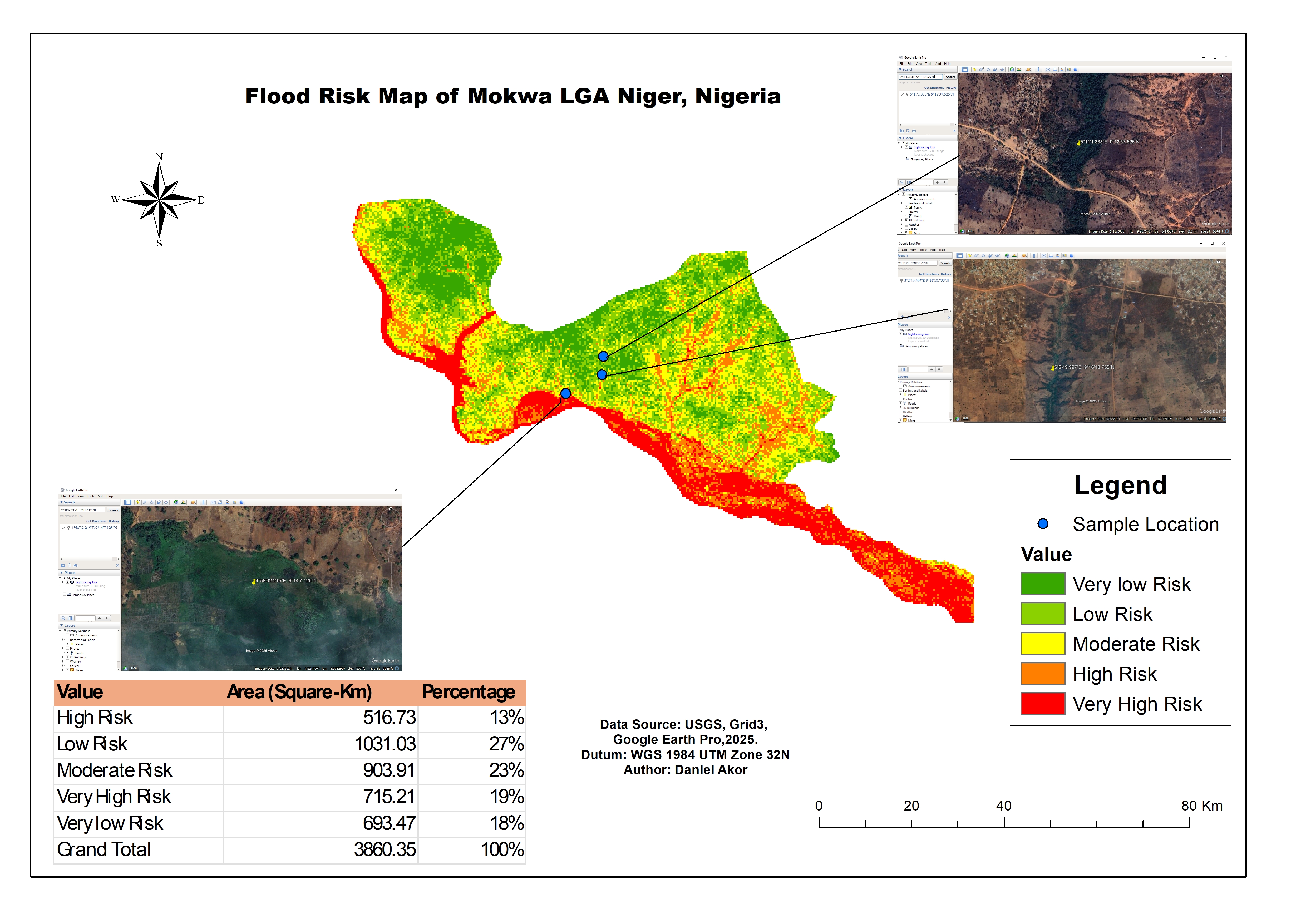 Flood Risk Map of Mokwa LGA, Niger State | Spatialnode