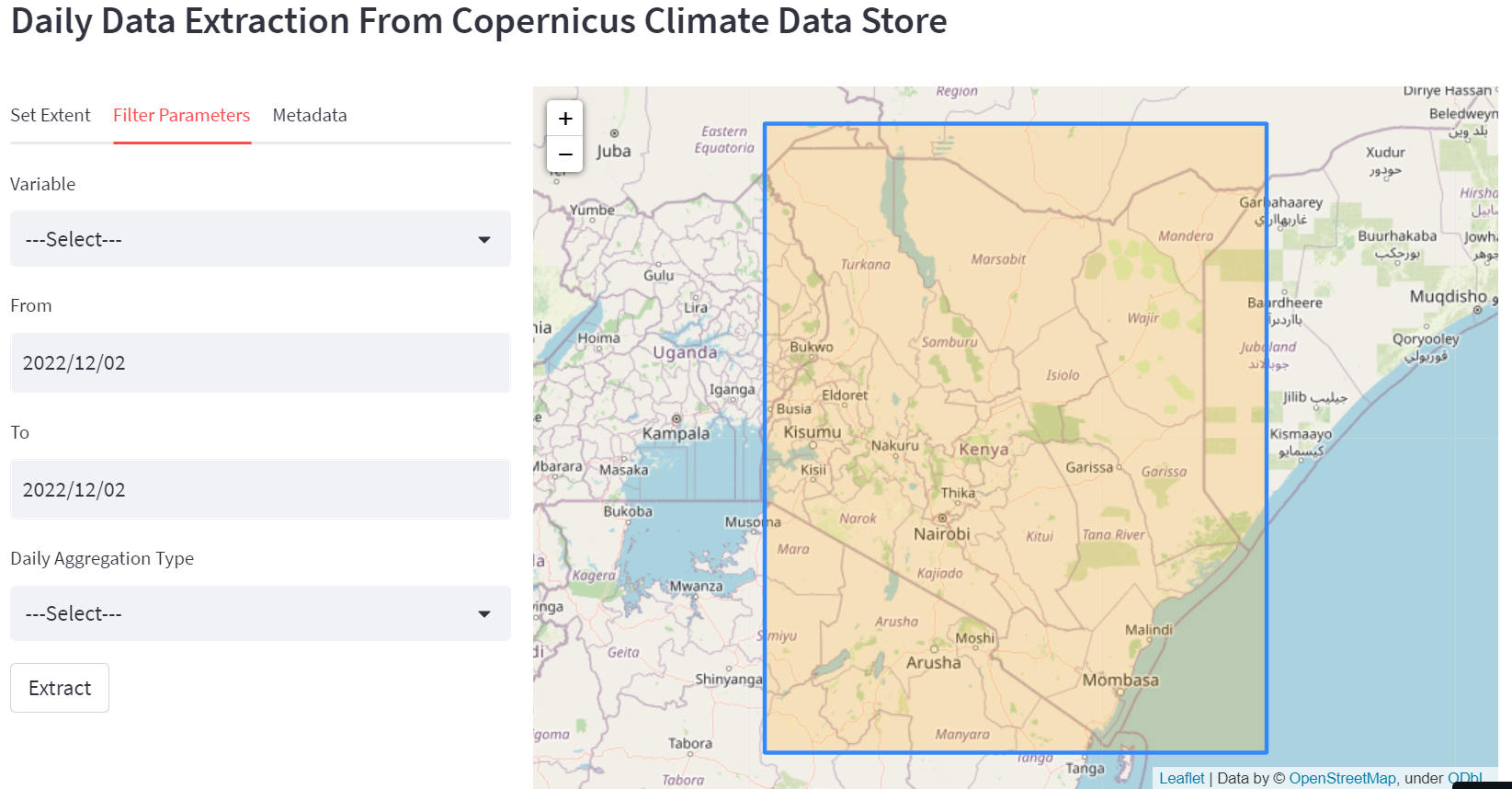 Data Extraction From Climate Data Store | Spatialnode