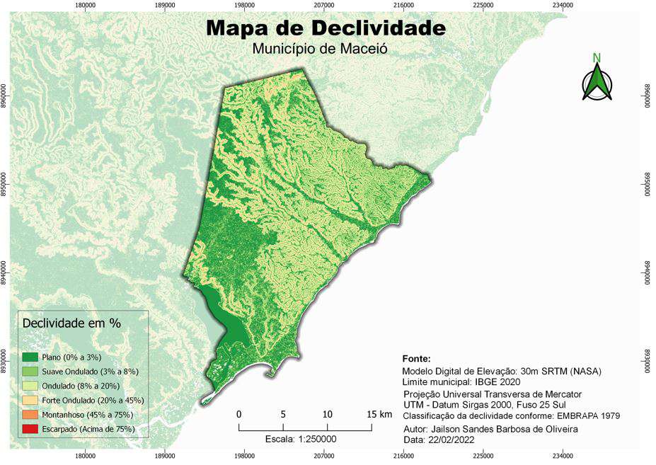 Mapa de declividade | Spatialnode
