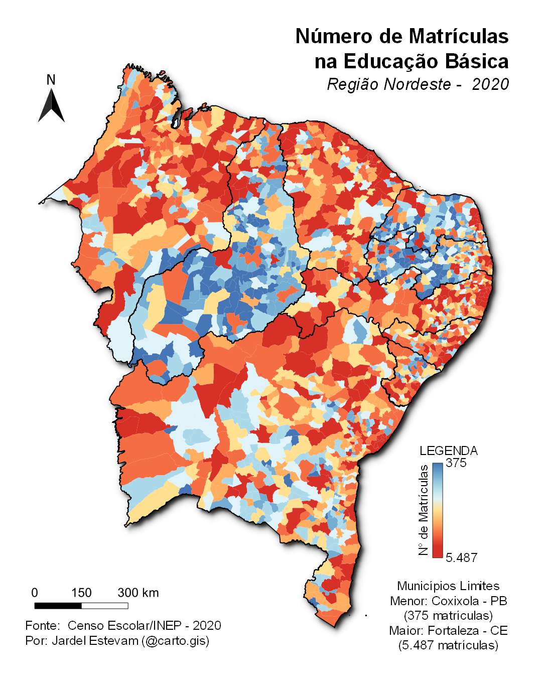 Mapa coroplético da educação básica | Spatialnode