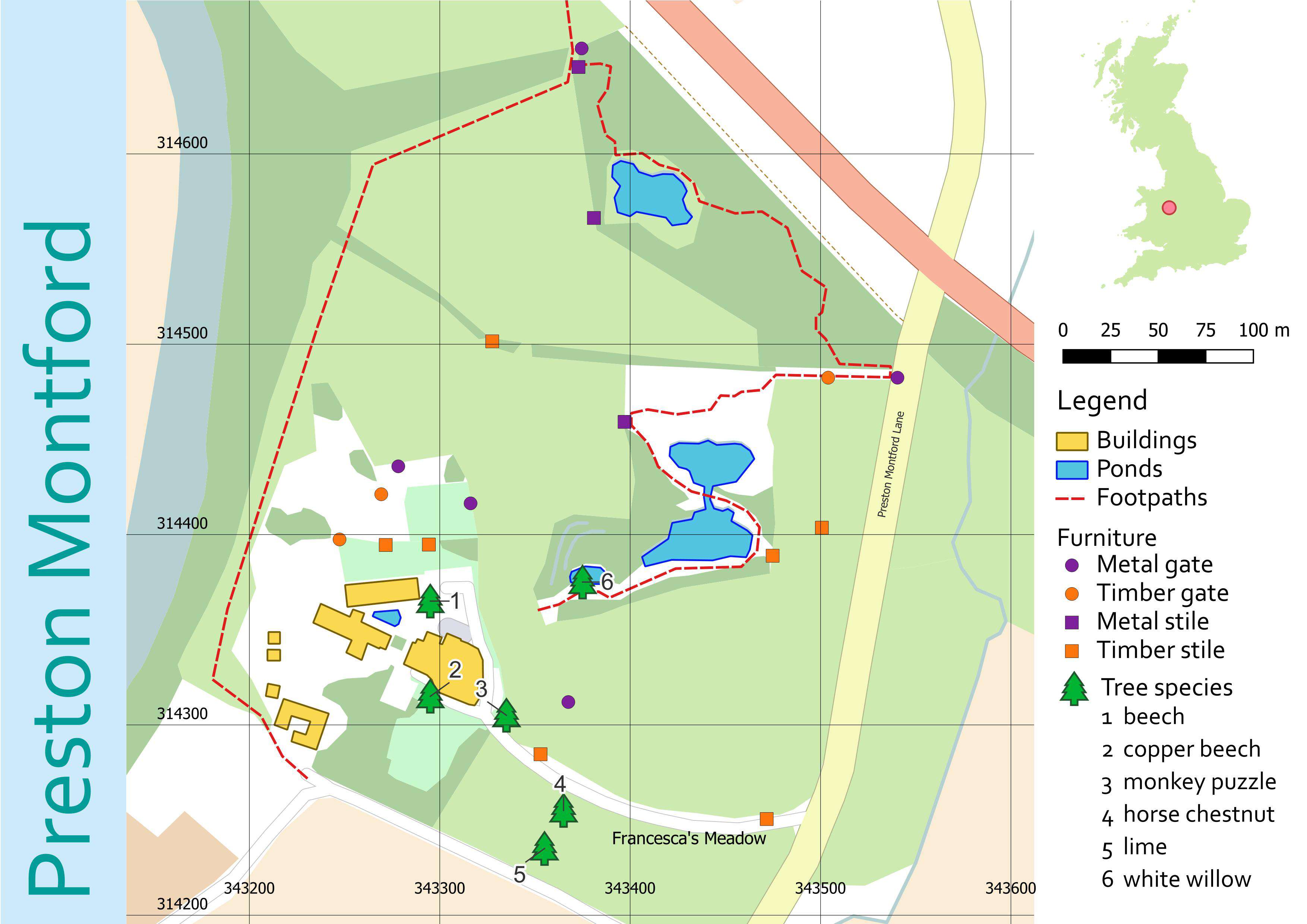 Features of Preston Montford | Spatialnode