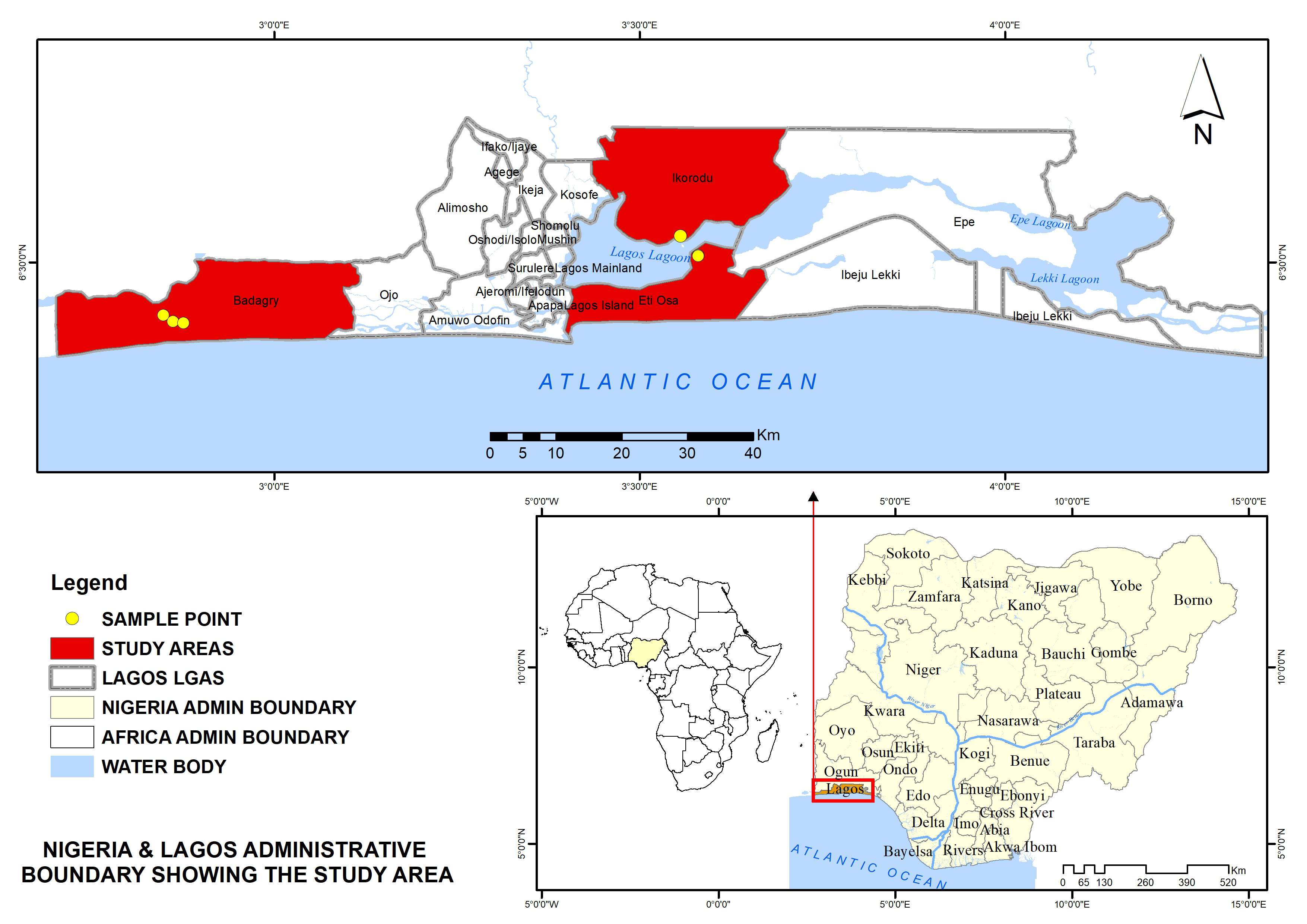 Sampling Location on Heavy metals study | Spatialnode
