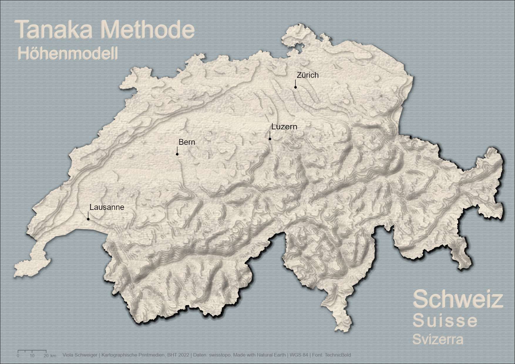 Elevation Map Switzerland Tanaka Method | Spatialnode