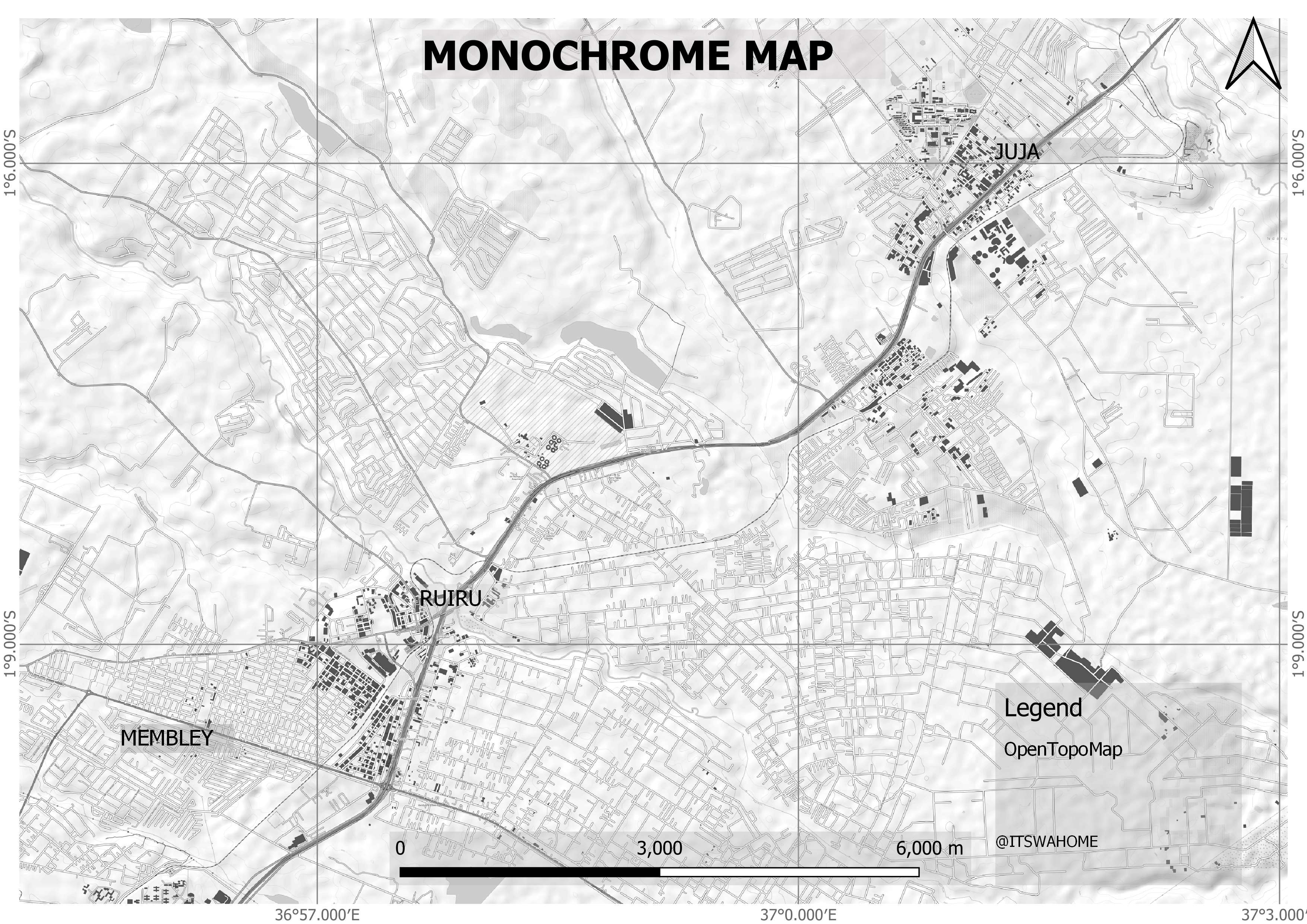 Monochrome Map | Spatialnode