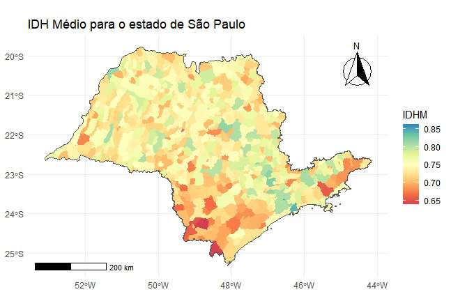 IDH Estado de São Paulo | Spatialnode