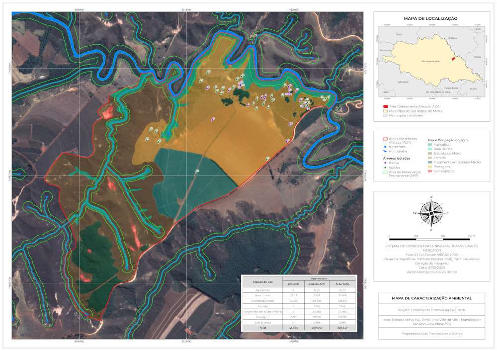 Mapa de Uso e Ocupação do Solo | Spatialnode